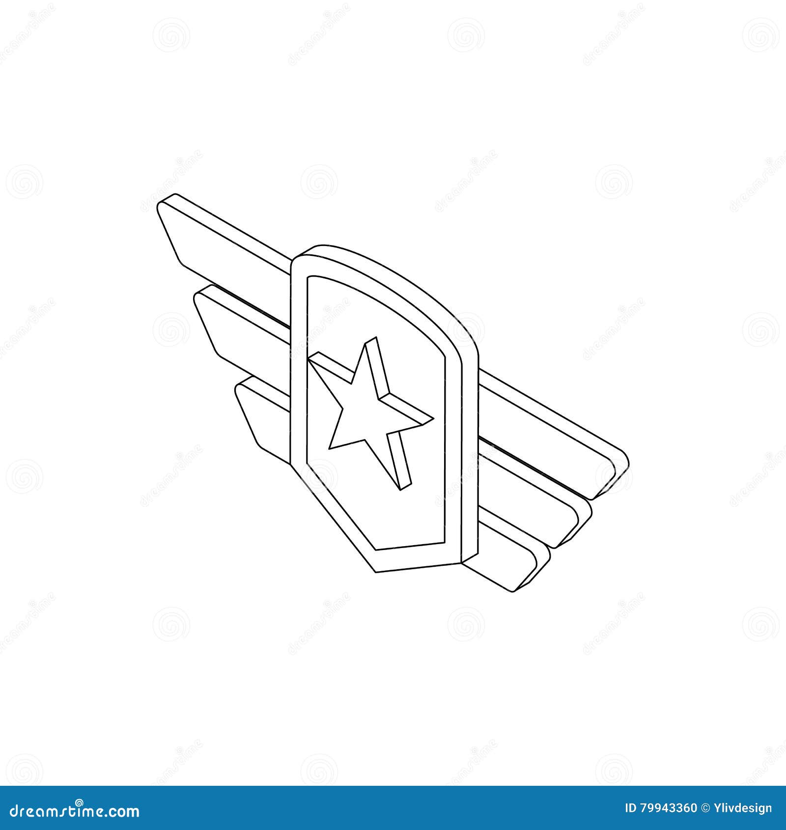 Army Emblem Icon, Isometric 3d Style Stock Vector - Illustration of ...