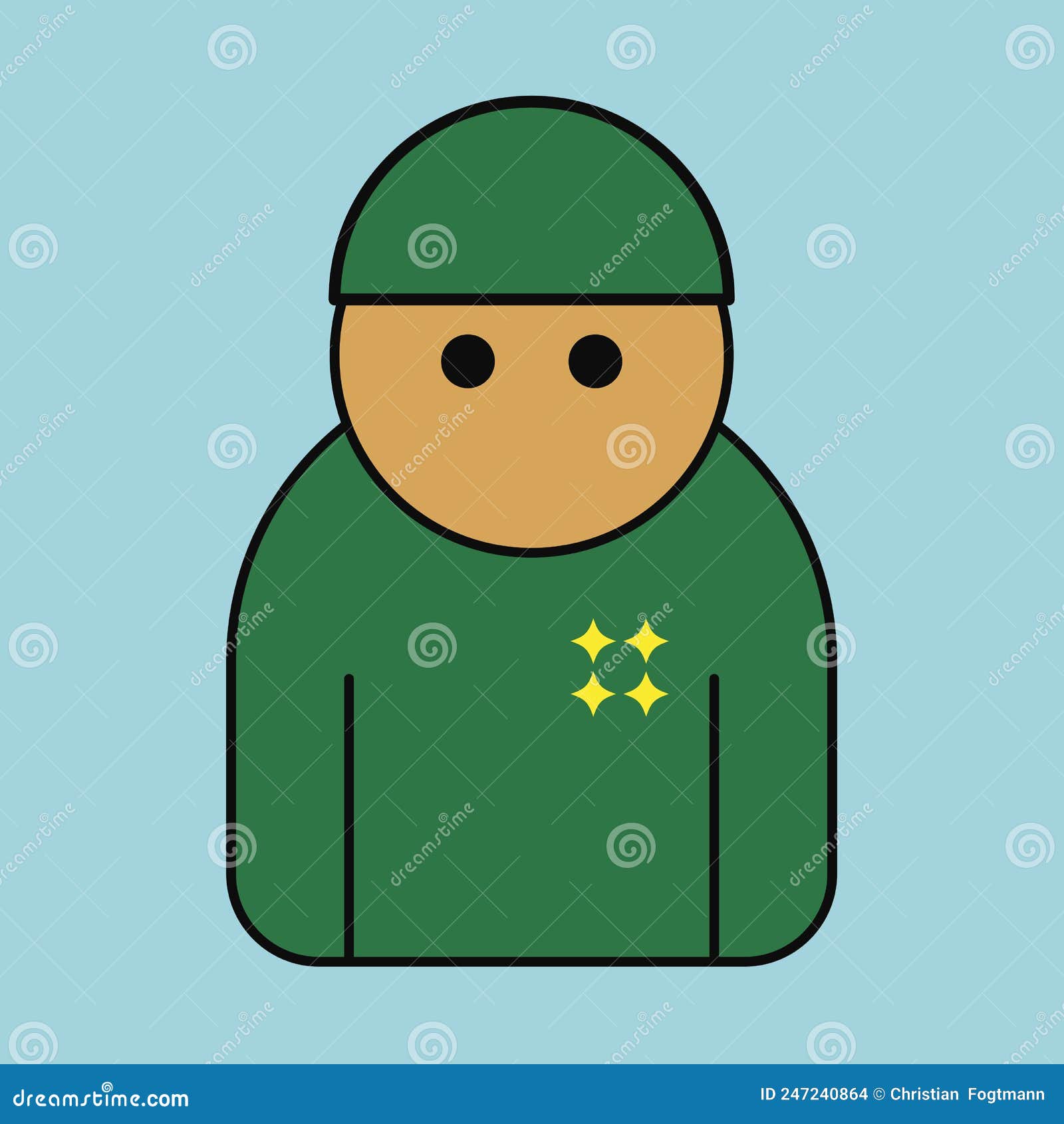 Army General Flat Design - Vector Illustration Stock Vector ...