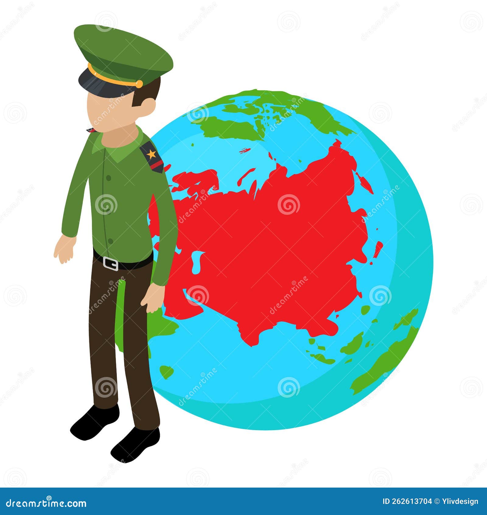 Vector Soviet Leader Parodic Character. Flat Style Colorful Cartoon ...