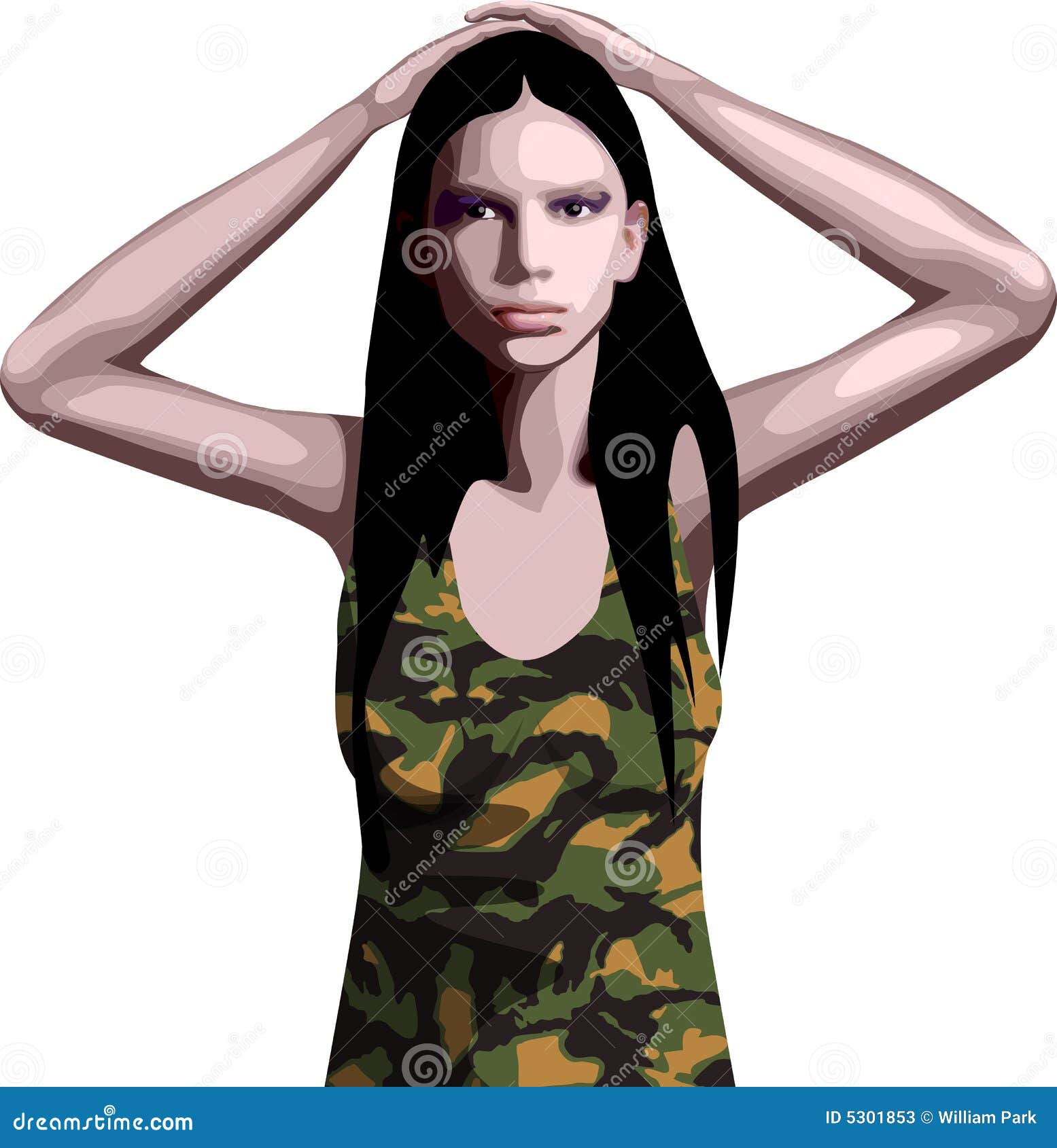 Army Girl Drawing