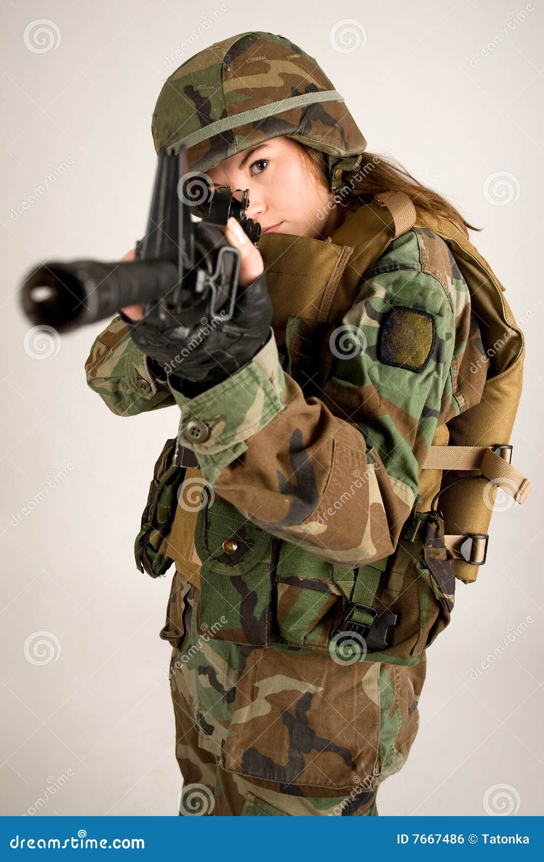 Army girl stock photo. Image of military, young, american - 7667486