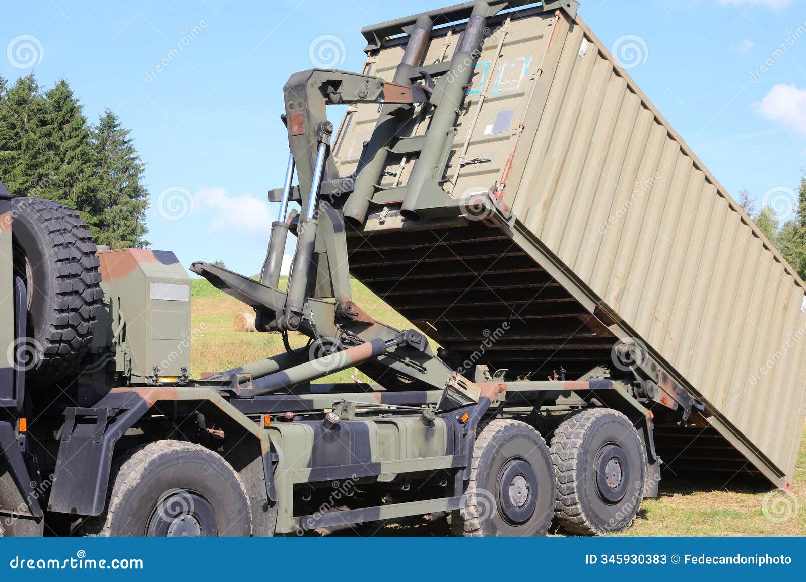 Army Military Container that is Placed in the Field during Training ...