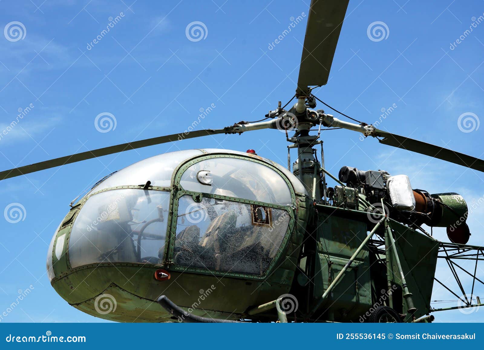 Army Helicopter in the Second World War Stock Image - Image of high ...