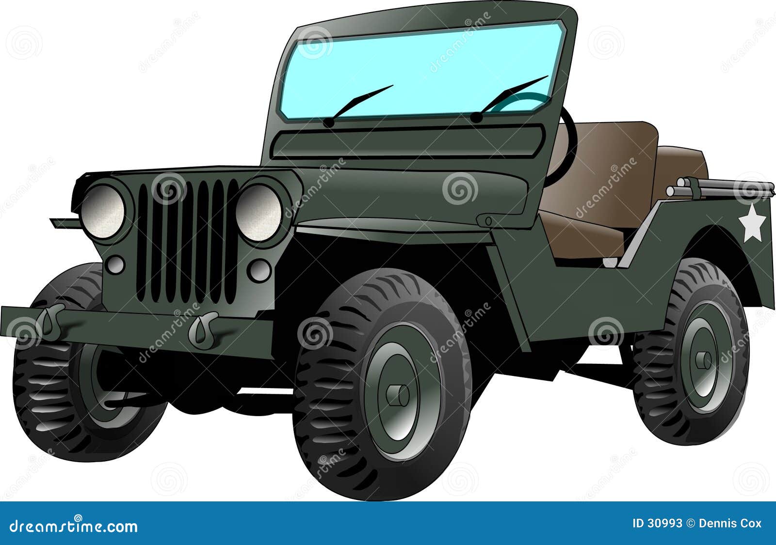 Army Jeep stock illustration. Illustration of caraman, military - 30993