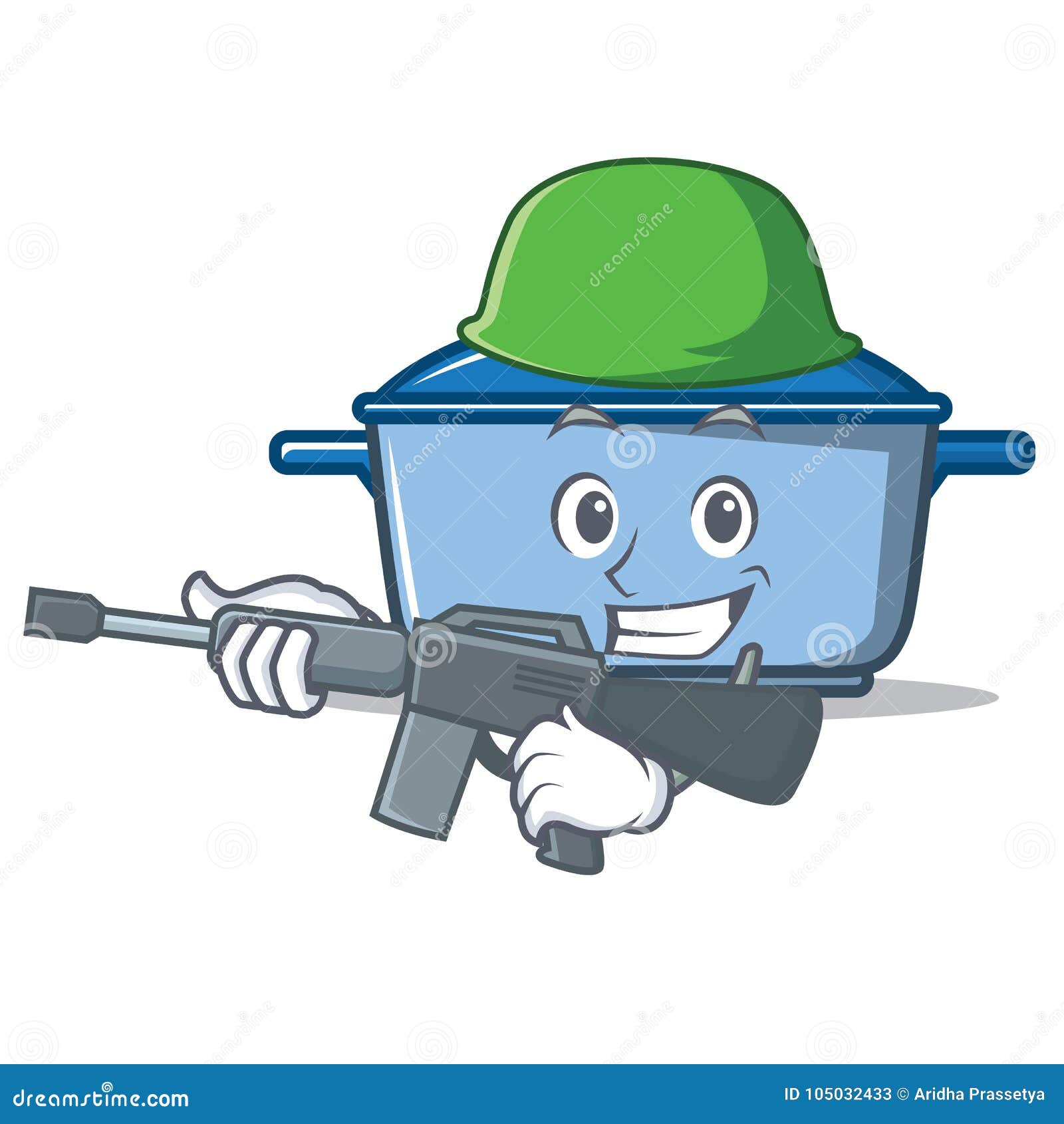 Army Kitchen Character Cartoon Style Stock Vector - Illustration of ...