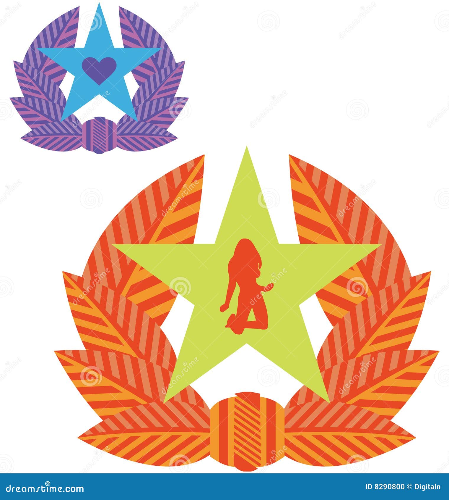 Army of Love Badges series stock vector. Illustration of lady - 8290800