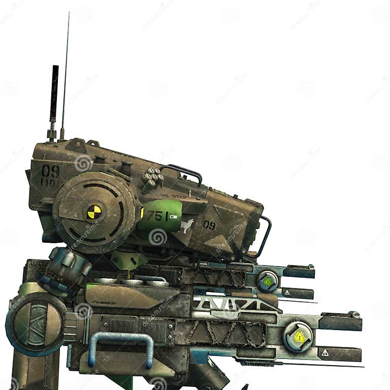 Army Machine Mega Terrestrial Attack Stock Illustration - Illustration ...