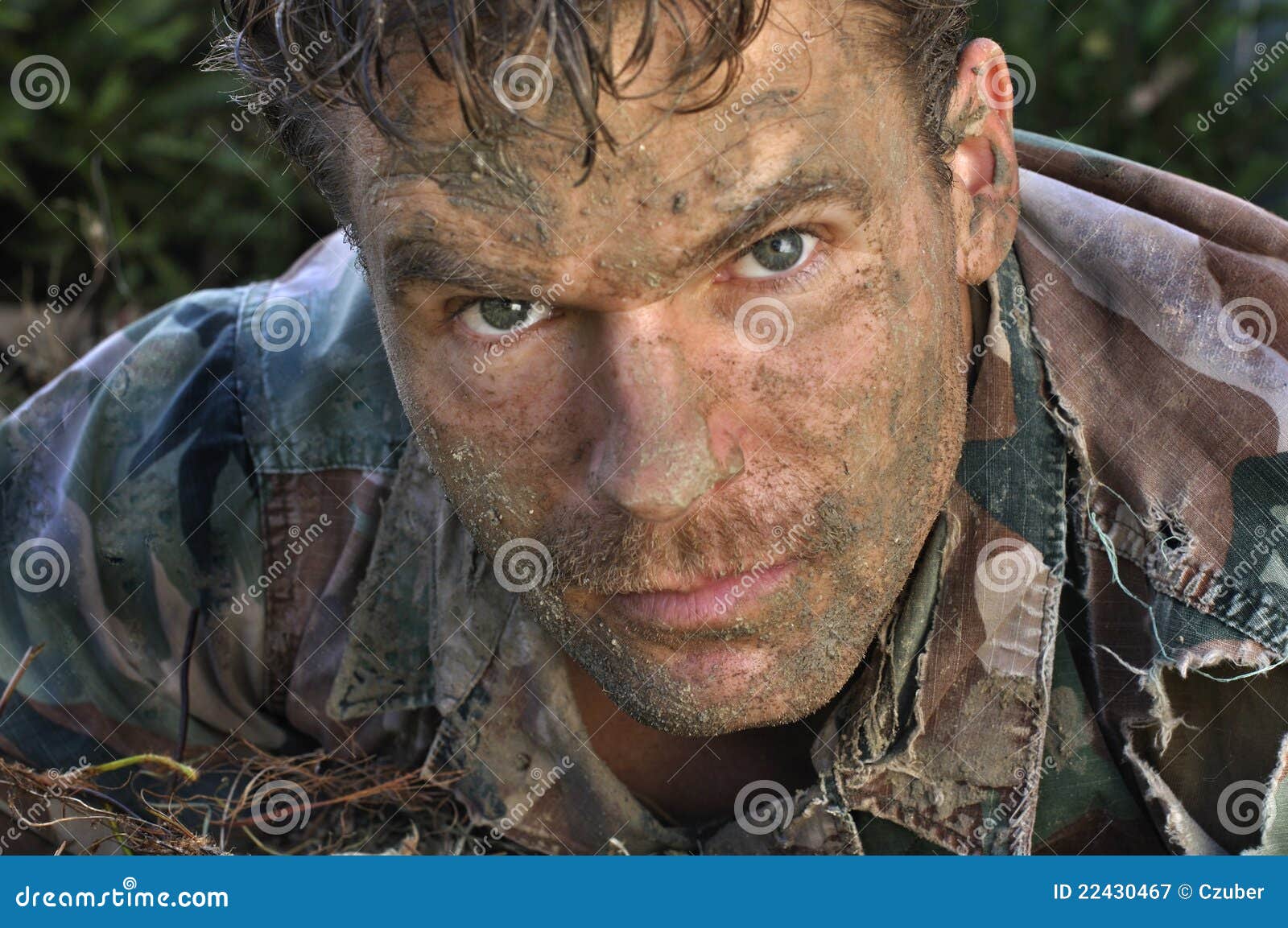 Army man stock image. Image of spattered, jacket, lying - 22430467