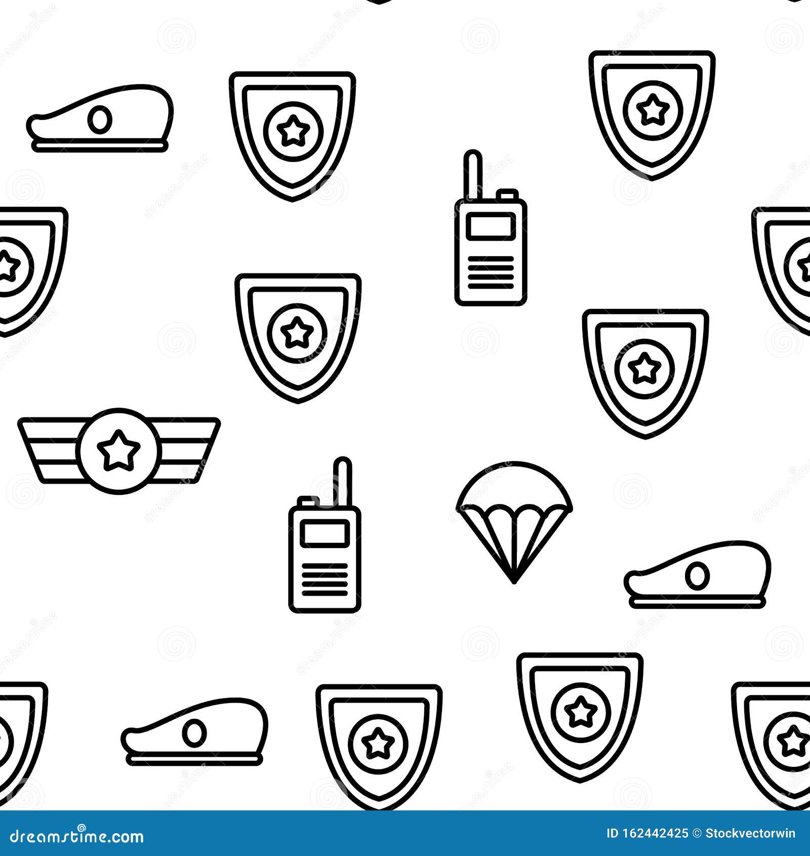 Army Military Vector Seamless Pattern Stock Vector - Illustration of ...