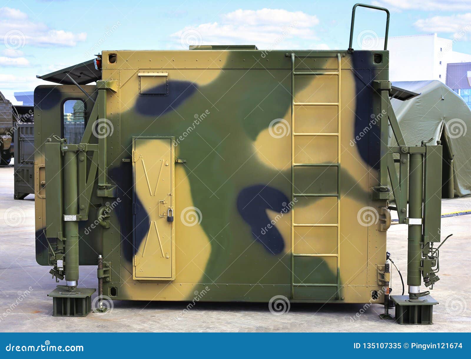 Army Mobile Container Block Stock Image - Image of cargo, modular ...