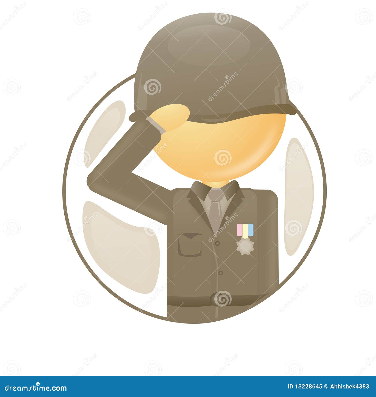 Army Officer Avatar Character Cartoon Vector | CartoonDealer.com #92946353