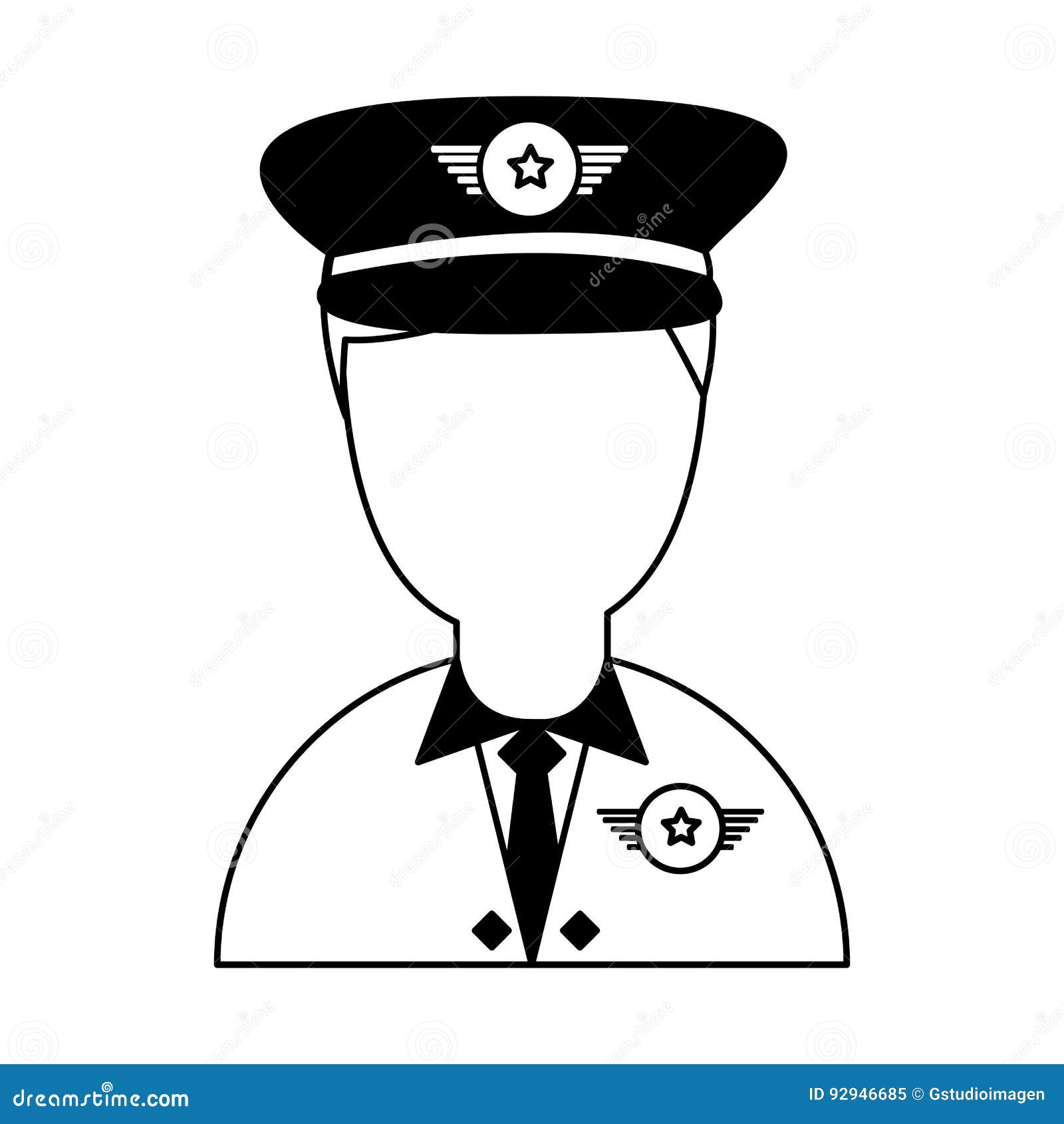 Army Officer Avatar Character Stock Vector - Illustration of defender ...