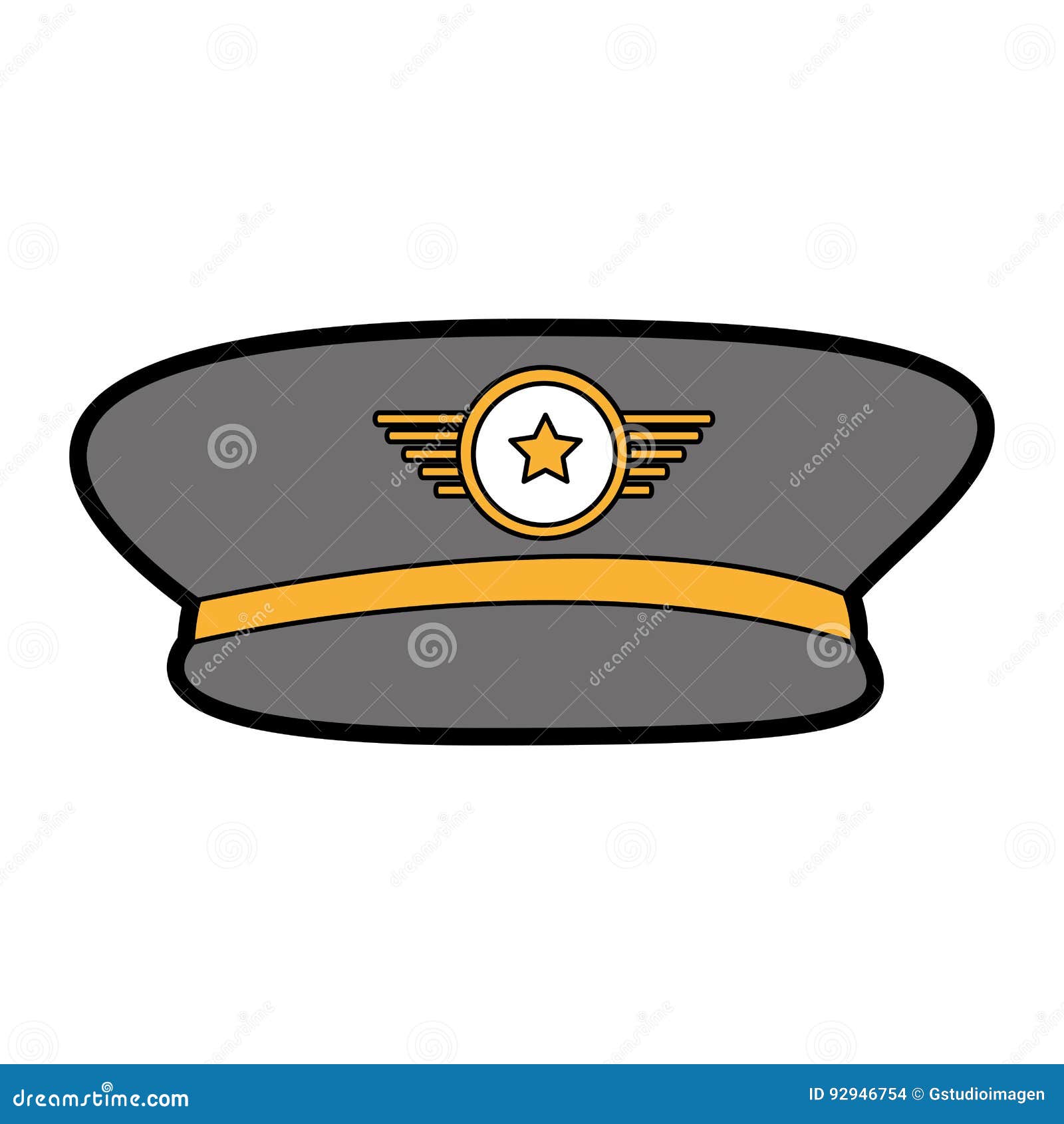 Army officer hat icon stock vector. Illustration of army - 92946754