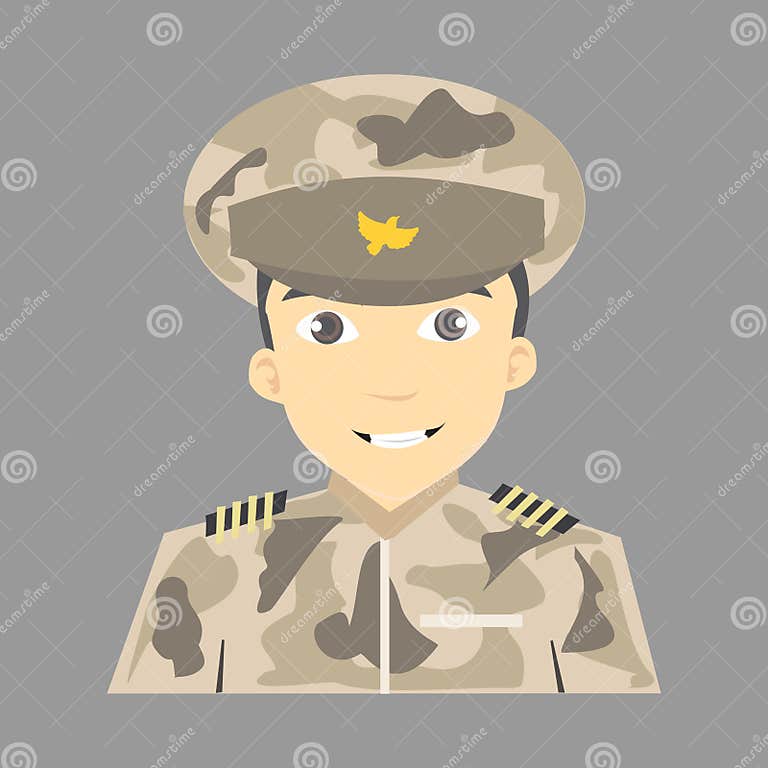Army Officer. Vector Illustration Decorative Design Stock Vector ...