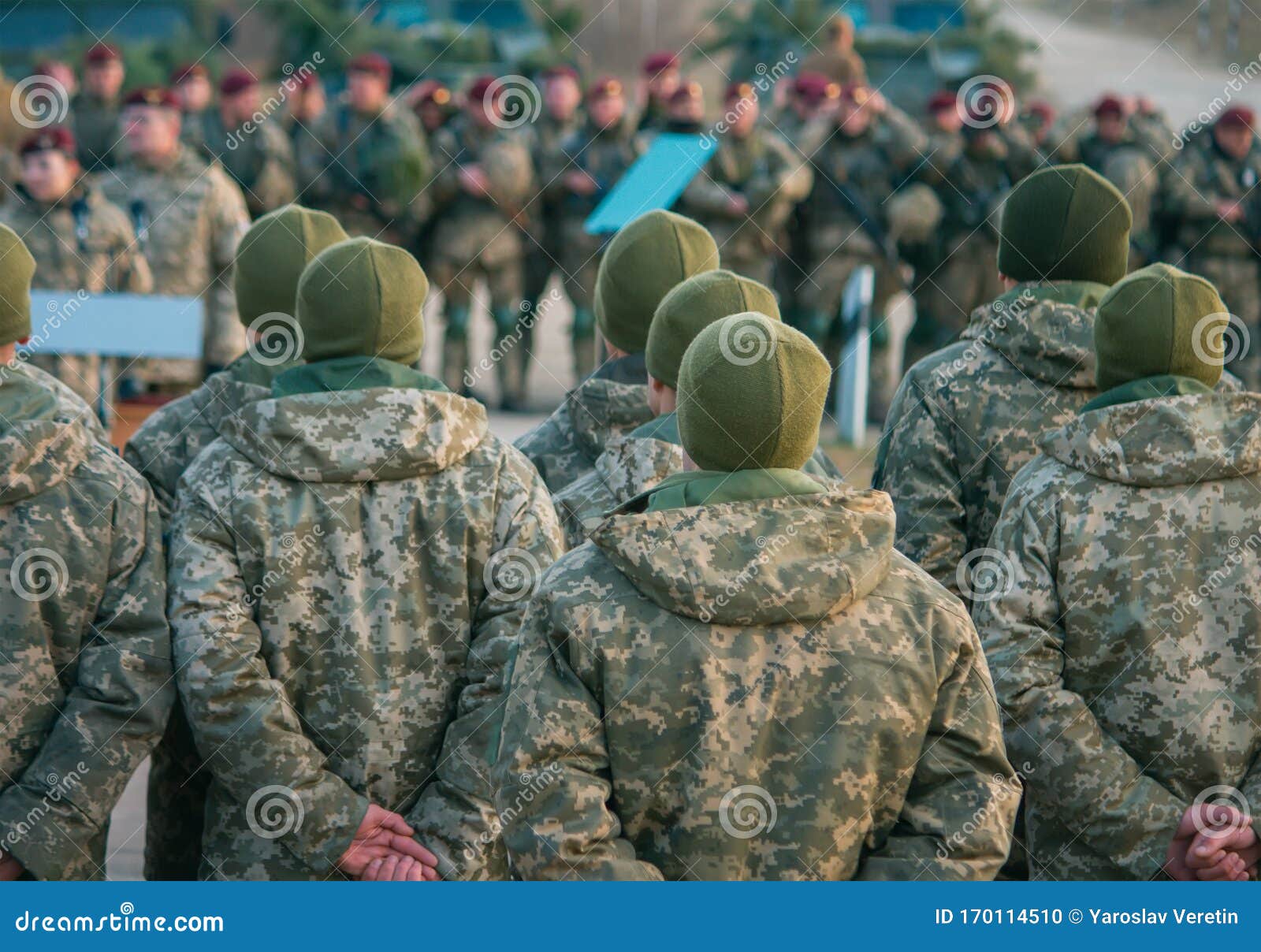 Army Parade, Military Uniform Soldier Row March Stock Photo - Image of ...