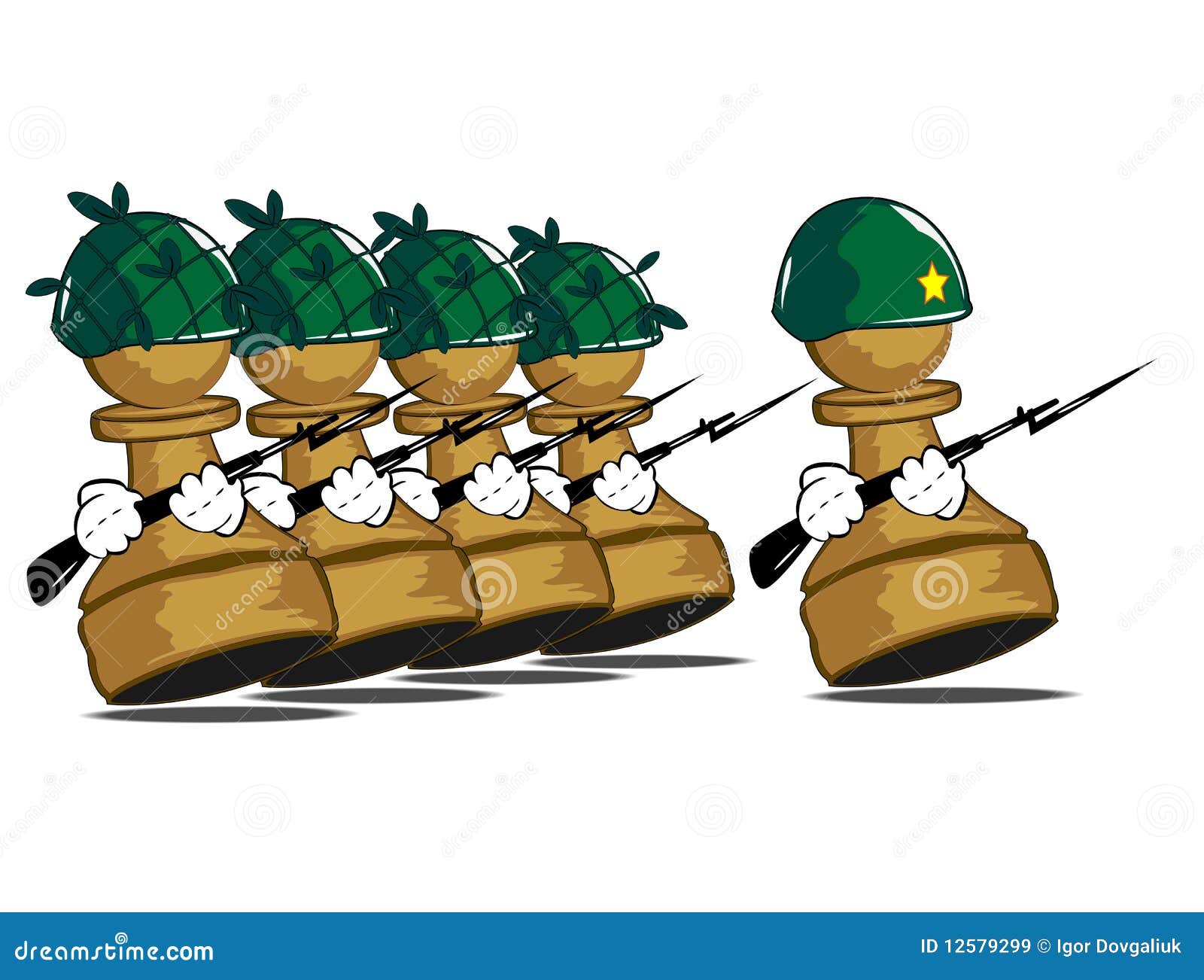 Army of pawns stock vector. Illustration of mate, tournament - 12579299