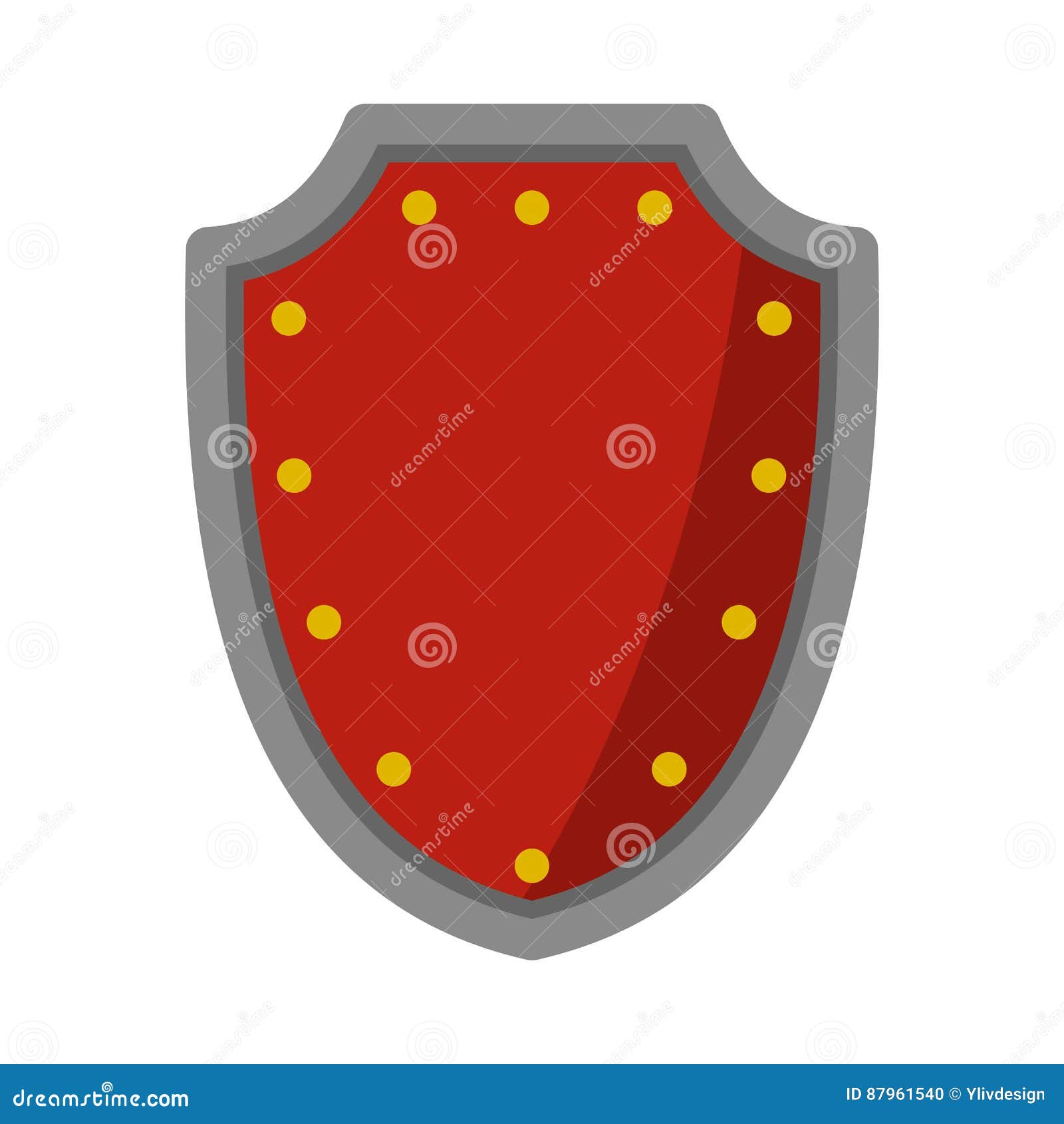 Army Protective Shield Icon, Flat Style Stock Vector - Illustration of ...