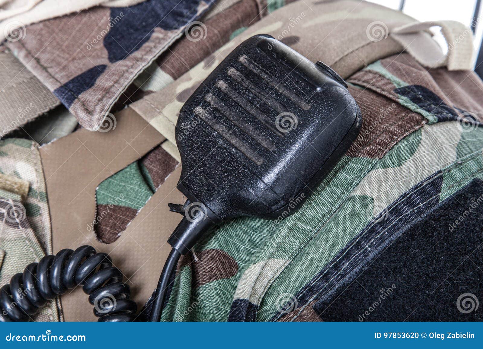 Army radio microphone stock photo. Image of antenna, contact - 97853620