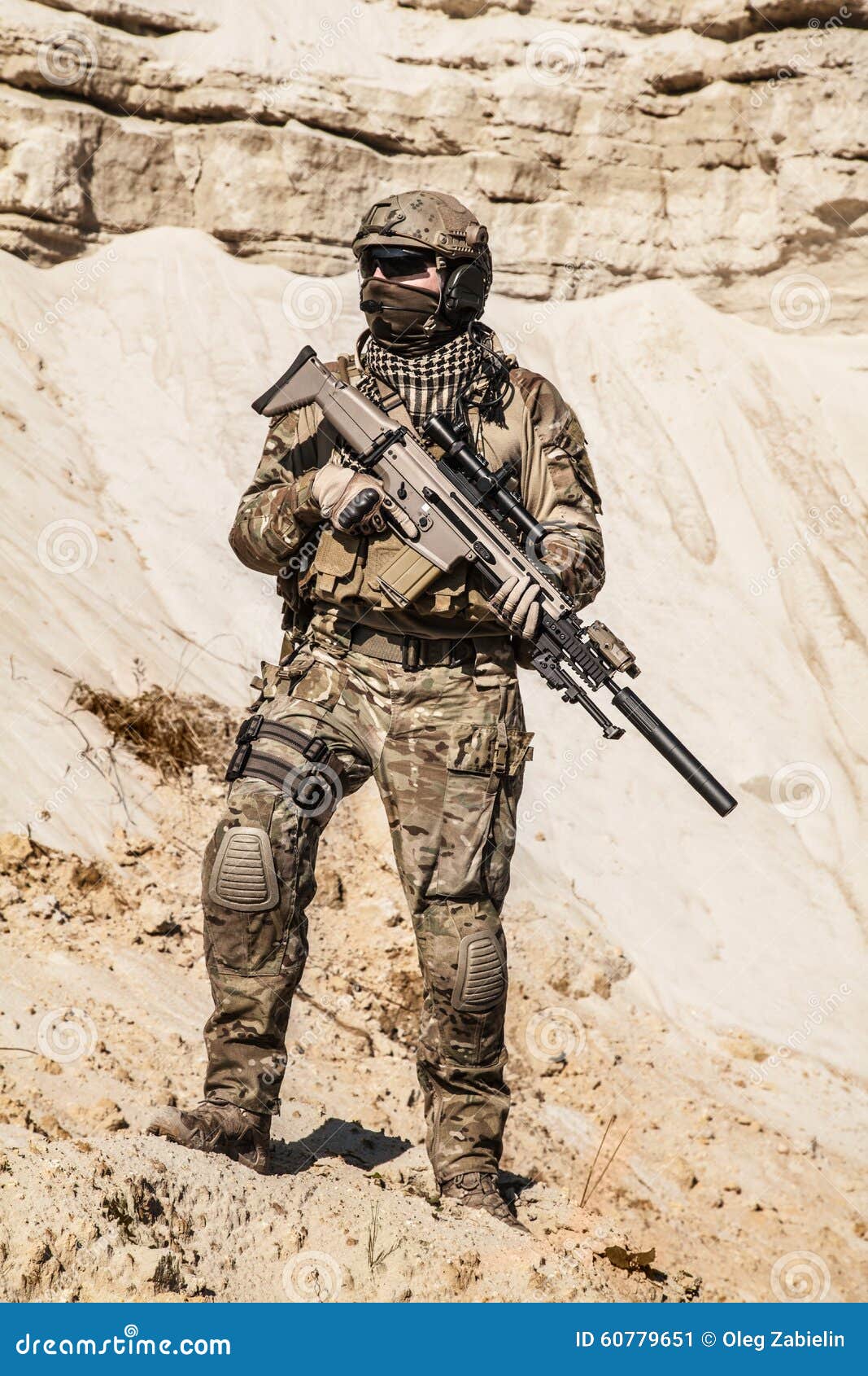 Army Ranger in the Mountains Stock Image - Image of armed, nato: 60779651