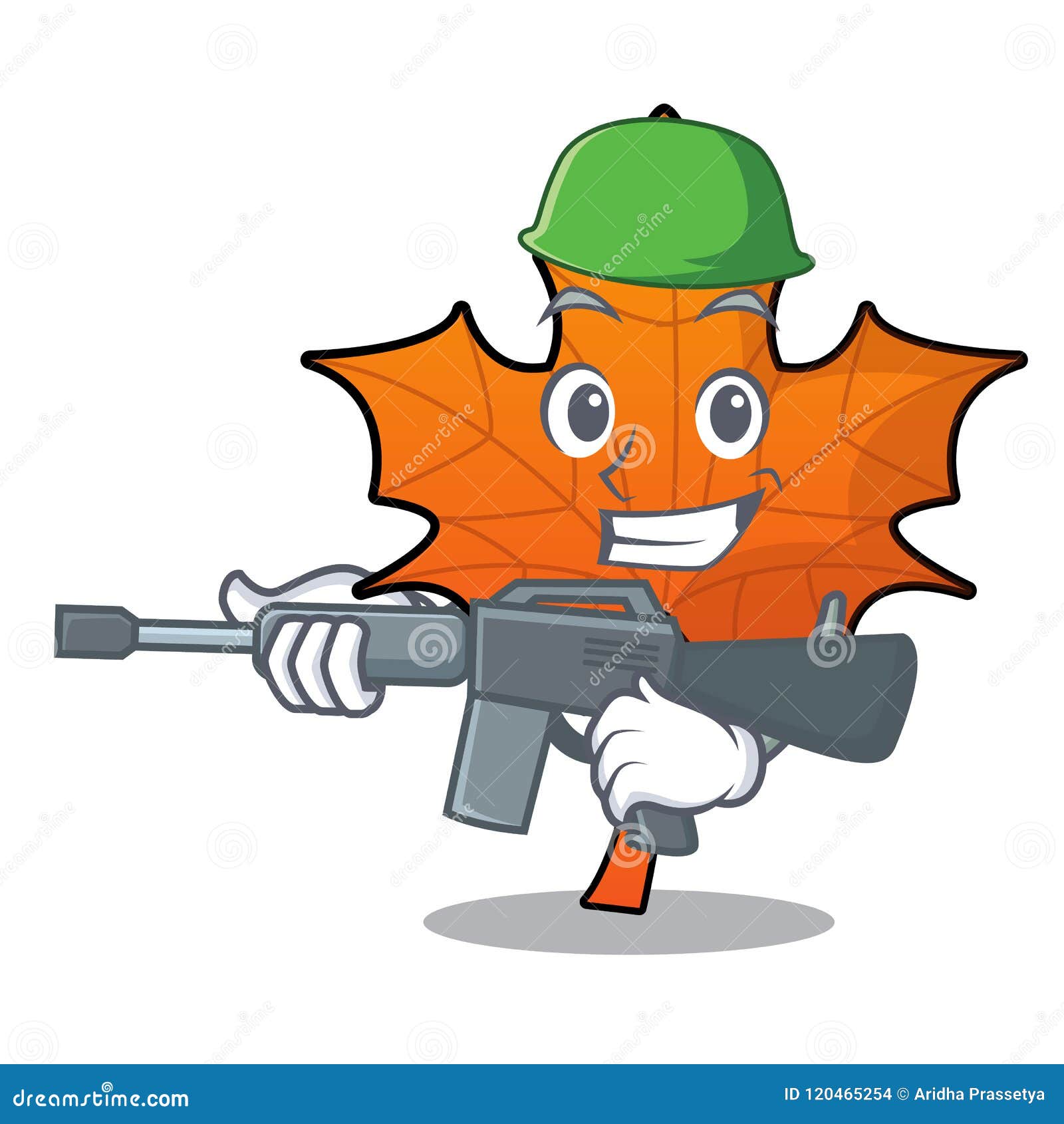 Army Red Maple Leaf Character Cartoon Stock Vector - Illustration of ...
