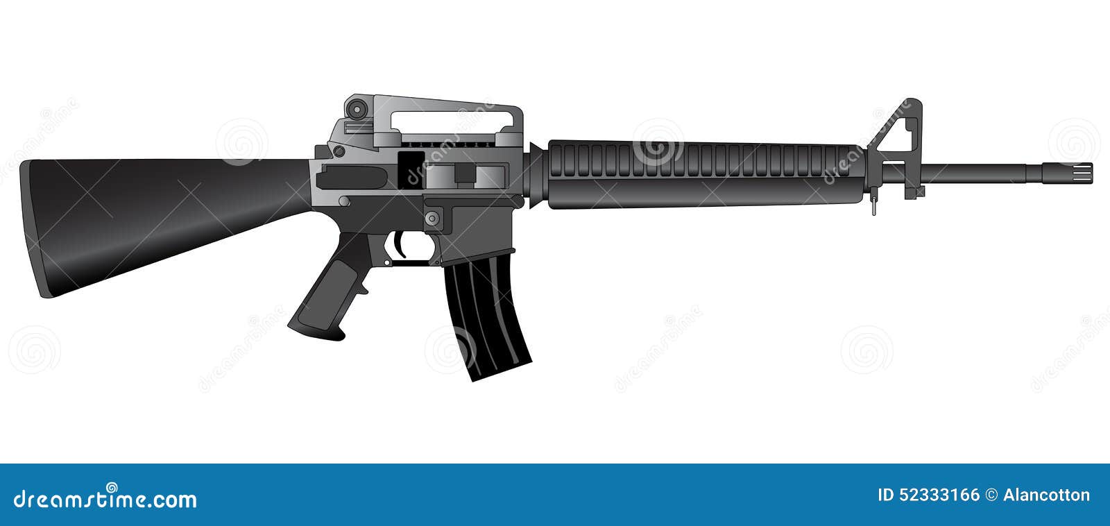 Army Rifle stock illustration. Illustration of automatic - 52333166