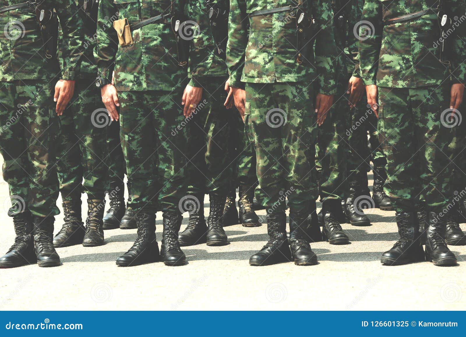Army in row with weapon stock image. Image of force - 126601325