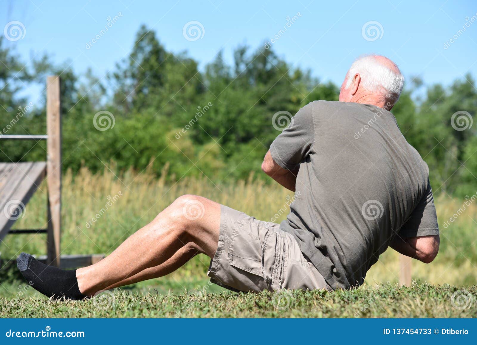 Army Senior Veteran Working Out Stock Image - Image of leave, retired ...