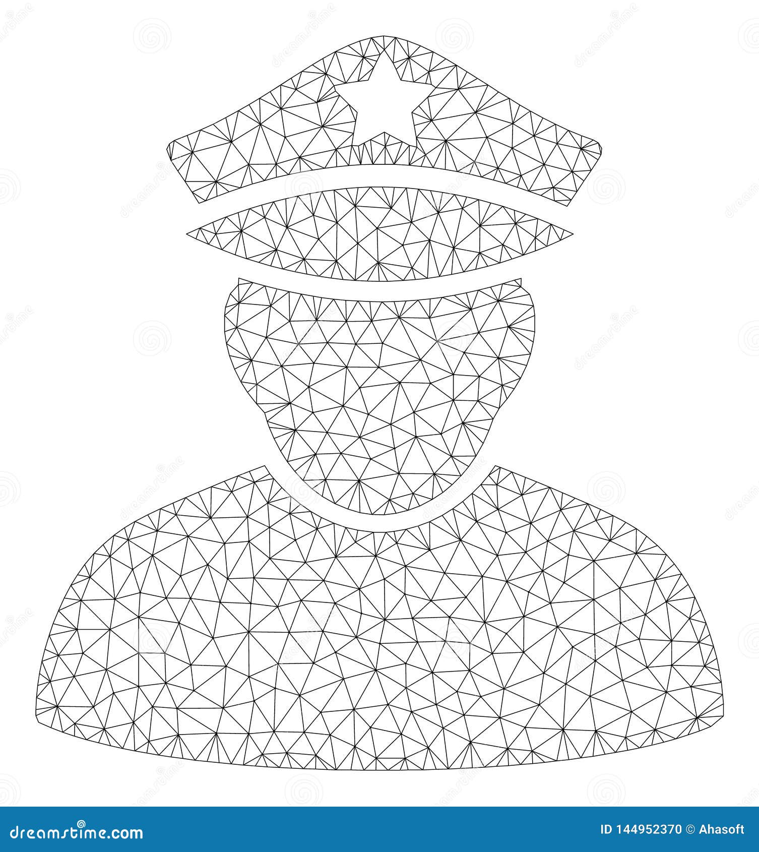 Army Sergeant Polygonal Frame Vector Mesh Illustration Stock Vector ...