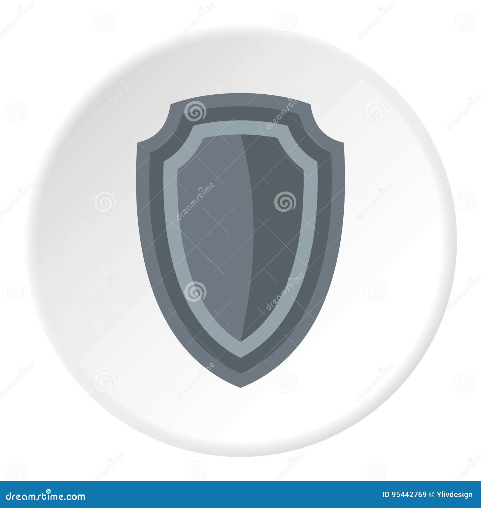 Army shield icon circle stock vector. Illustration of armour - 95442769