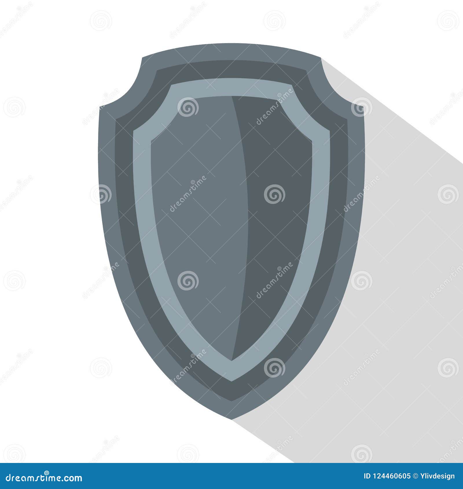 Army Shield Icon, Flat Style Stock Illustration - Illustration of ...