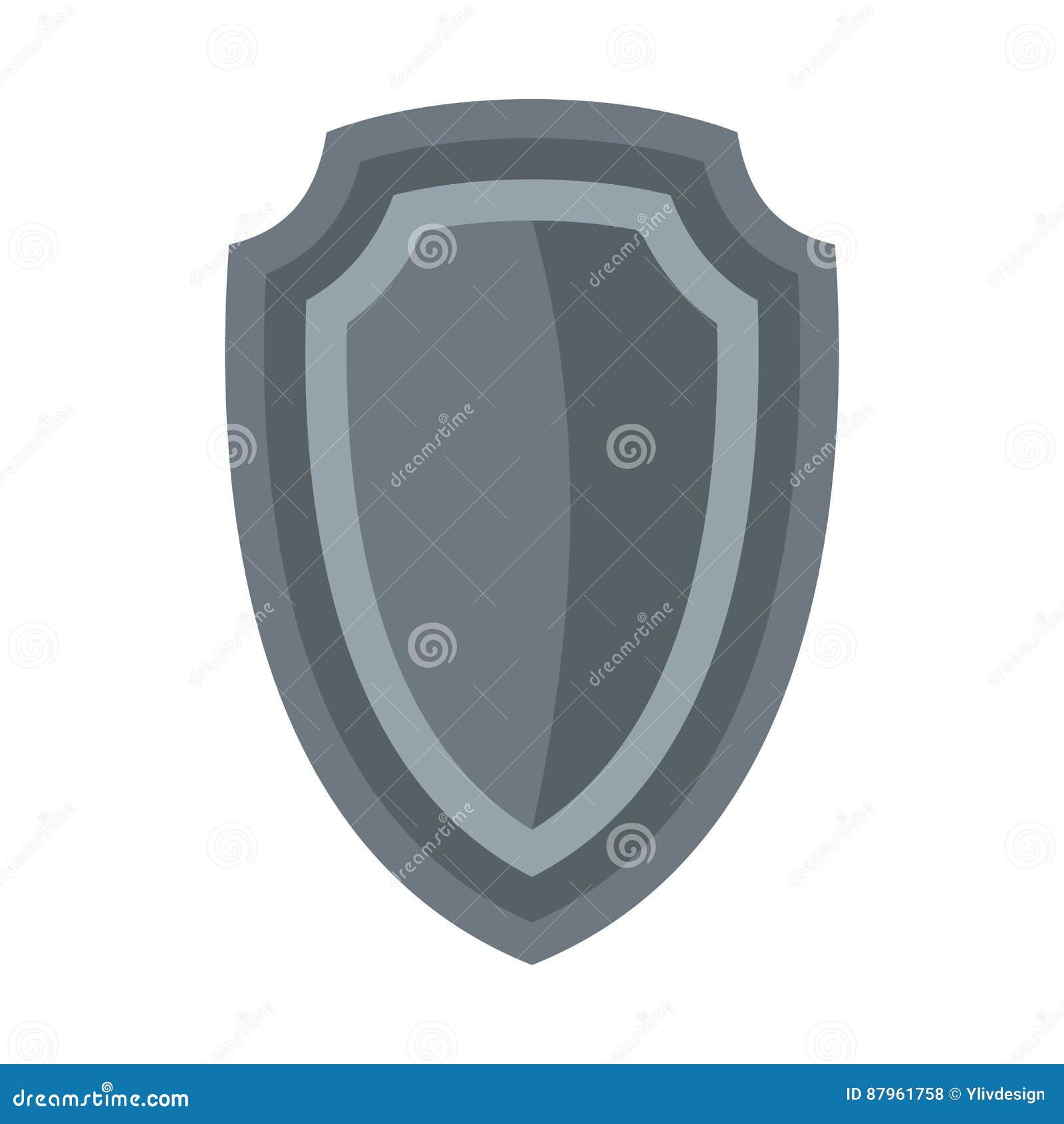 Army Shield Icon, Flat Style Stock Vector - Illustration of flat, army ...