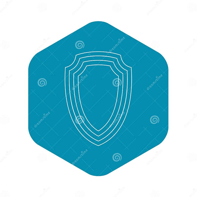 Army Shield Icon, Outline Style Stock Vector - Illustration of isolated ...
