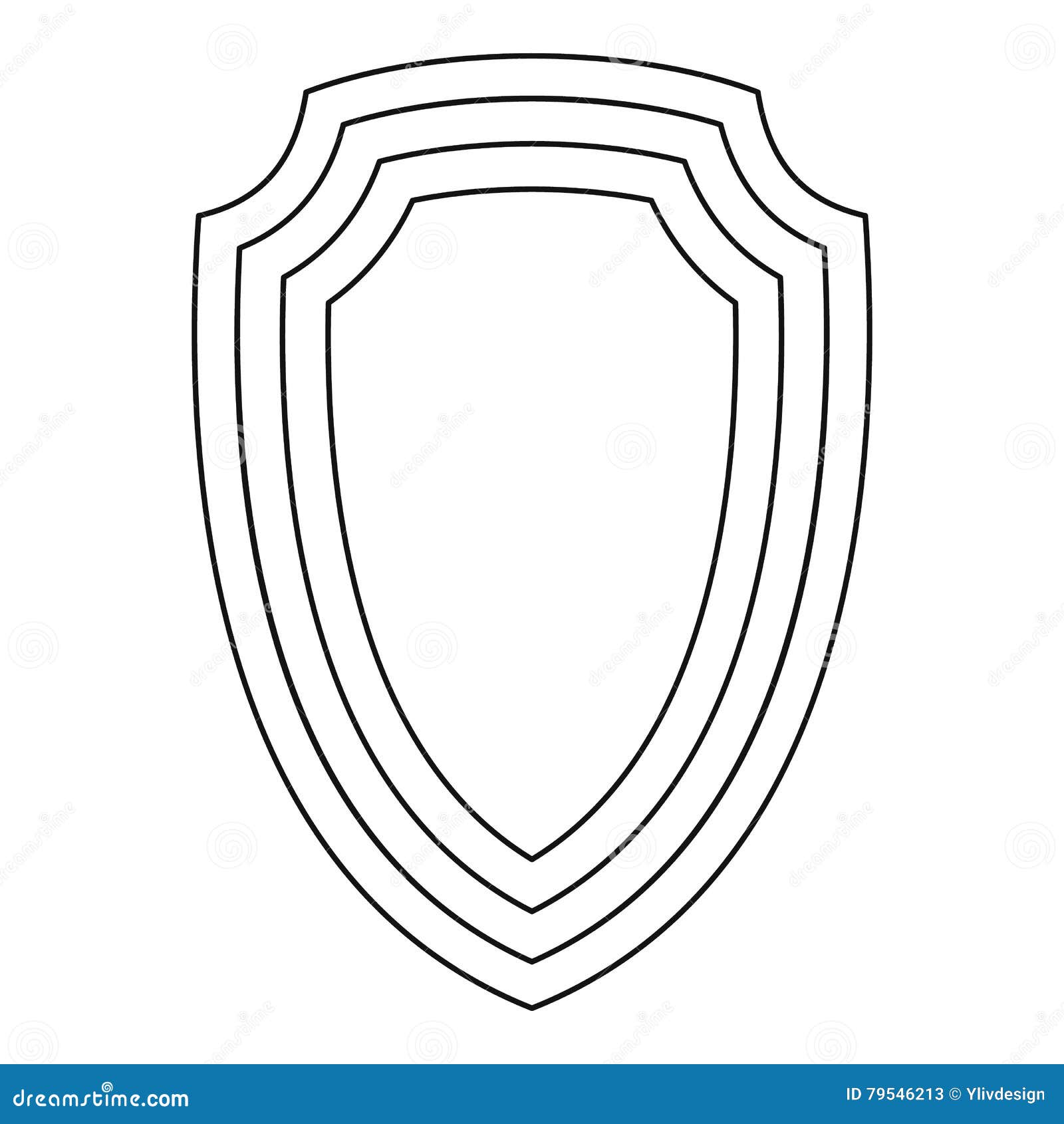 Army Shield Icon, Outline Style Stock Vector - Illustration of hilt ...