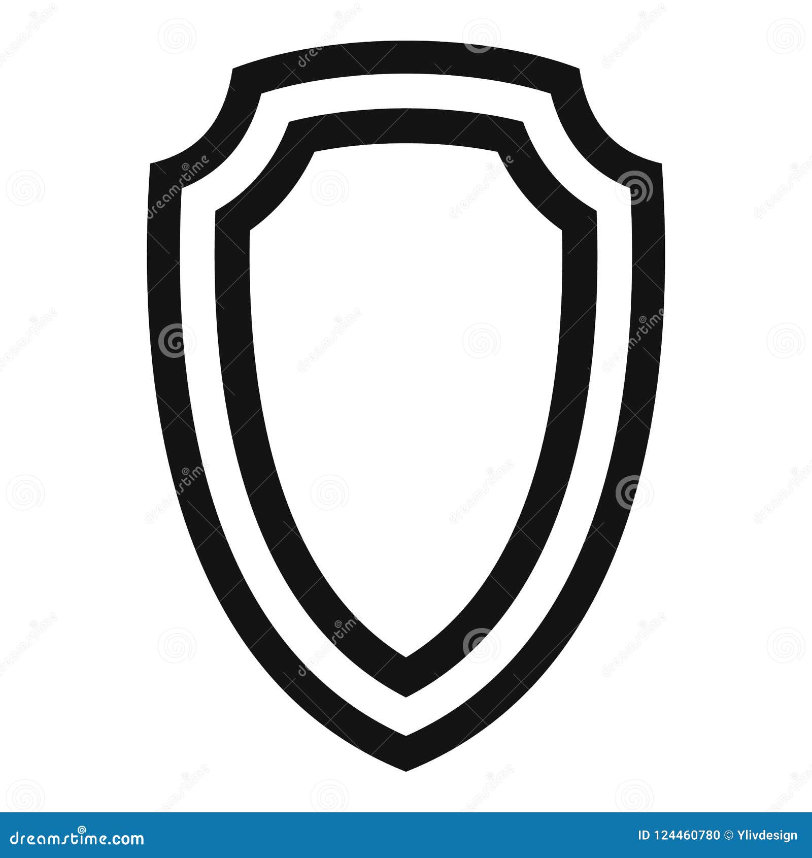 Army Shield Icon, Simple Style Stock Illustration - Illustration of ...