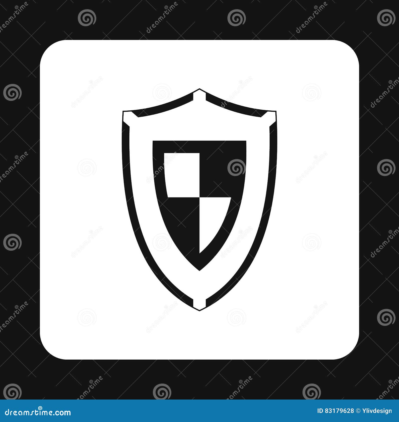 Army Shield Icon, Simple Style Stock Vector - Illustration of metallic ...