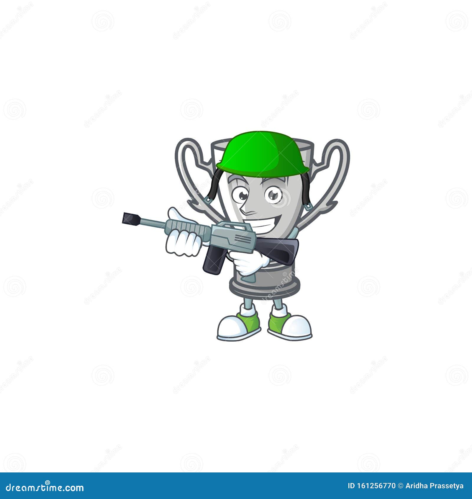 Army Silver Trophy for the Second Winner Stock Vector - Illustration of ...