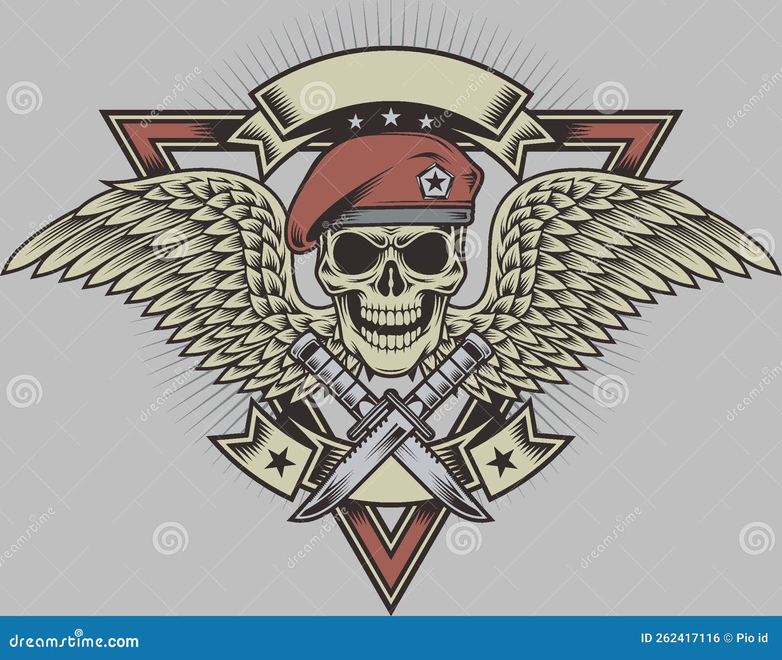 Army Skull VECTOR ILLUSTRATION DOWNLOAD Stock Vector - Illustration of ...