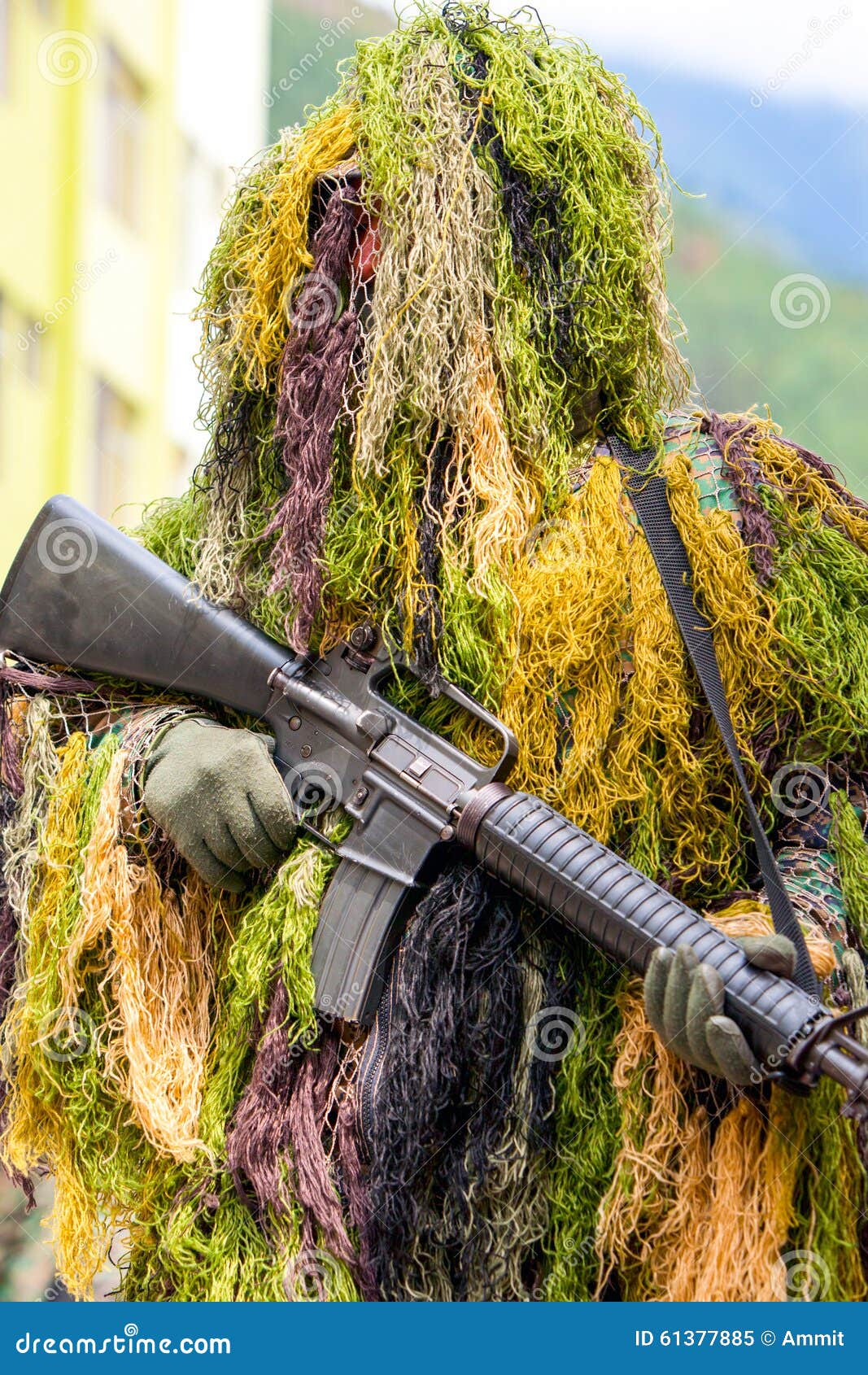 Army Sniper Typical Camouflage Stock Image - Image of disguise, male ...