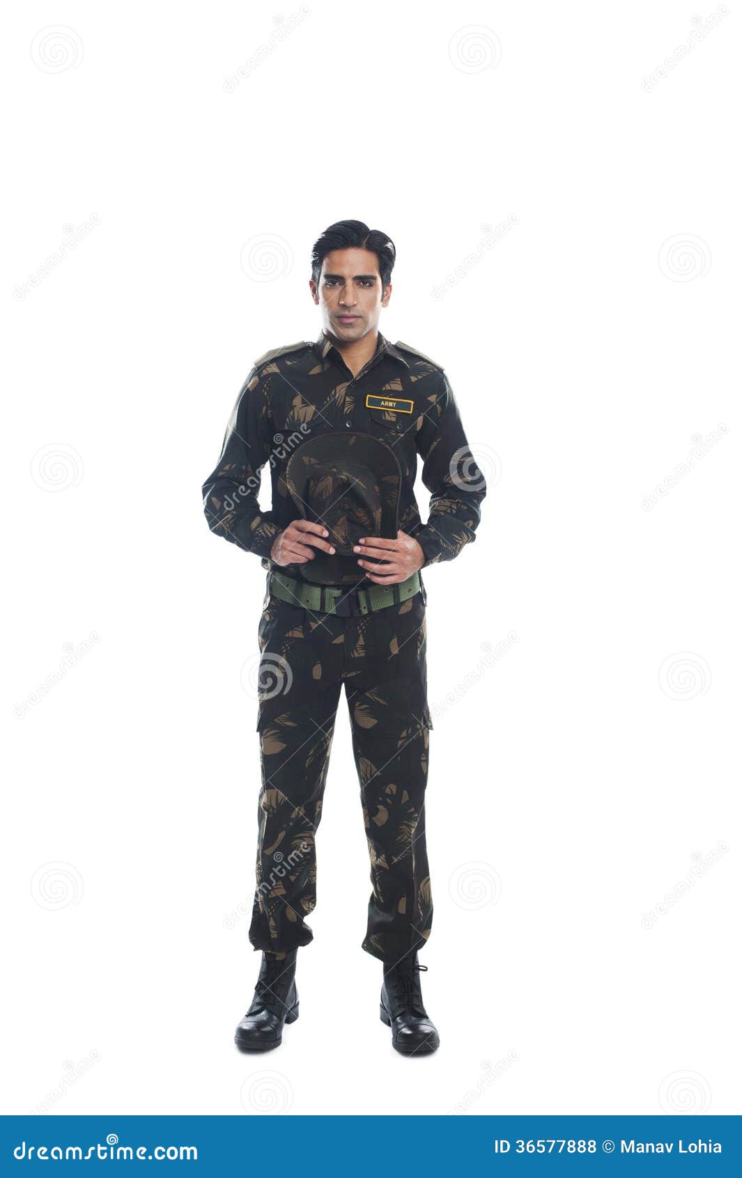 Soldier Arm Holding Hand Remote. Royalty-Free Stock Photo ...