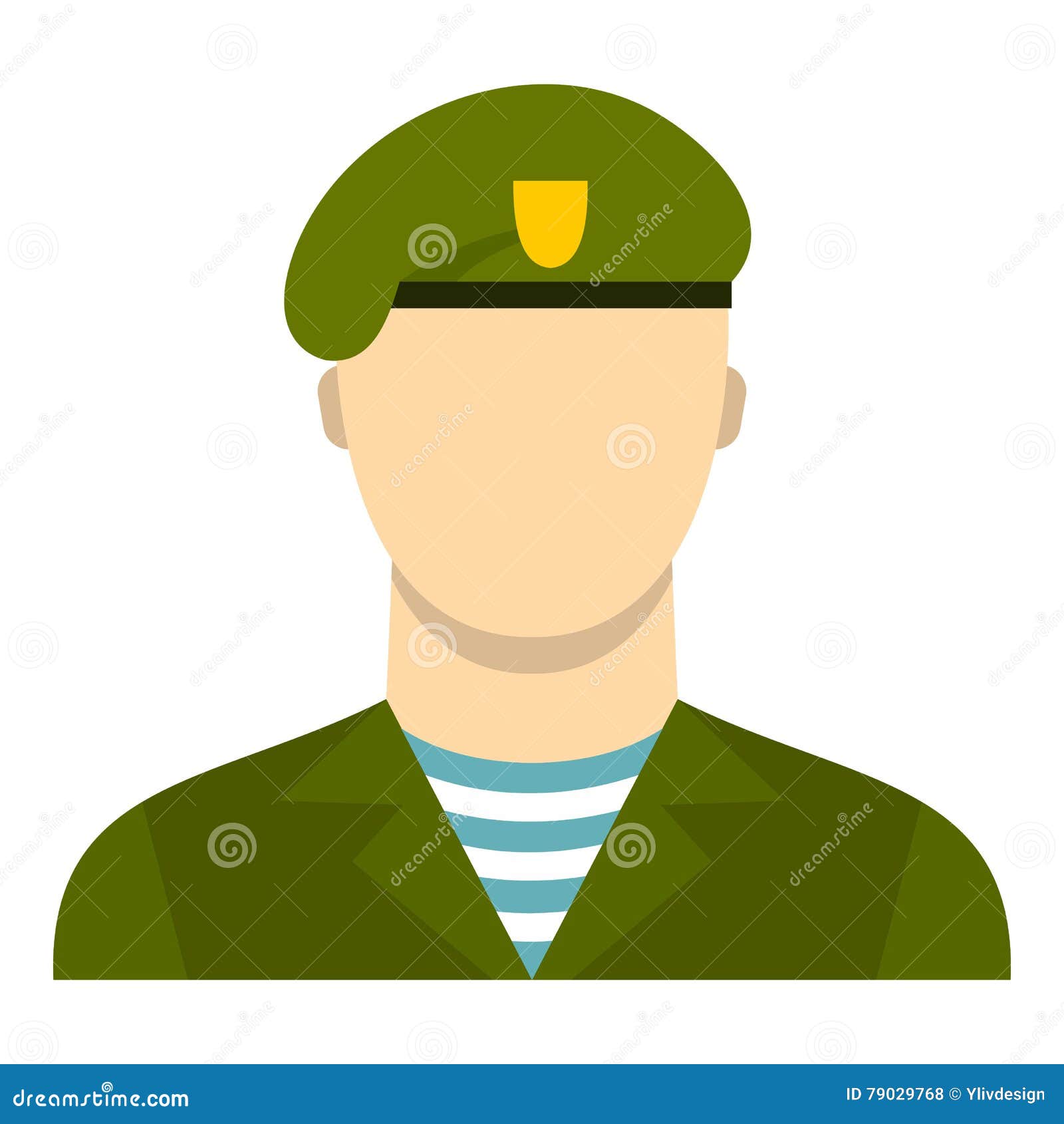 Army Soldier Icon, Flat Style Stock Vector - Illustration of british ...