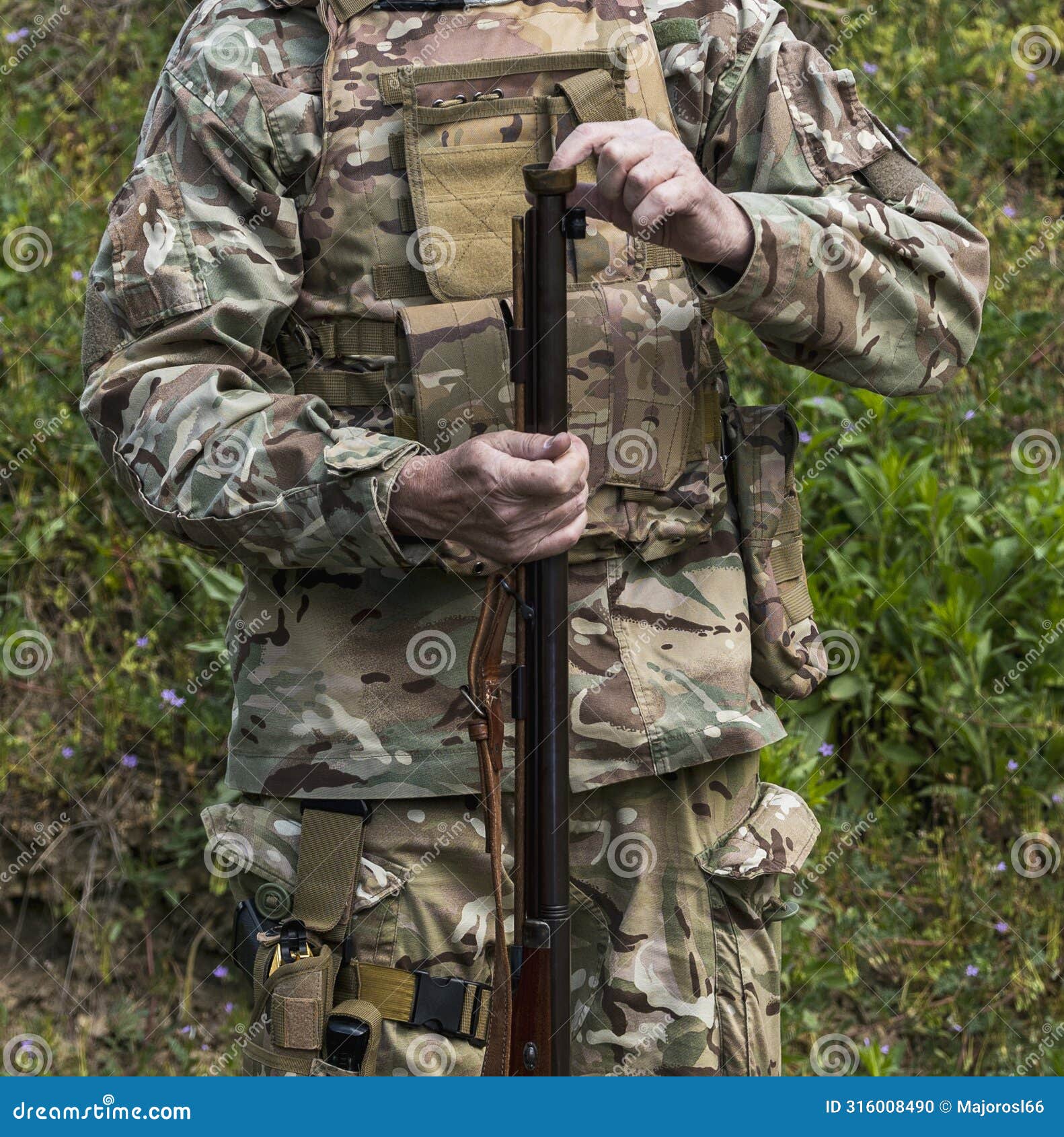 Army Soldier Loading a Handgun Stock Photo - Image of army, firearm ...