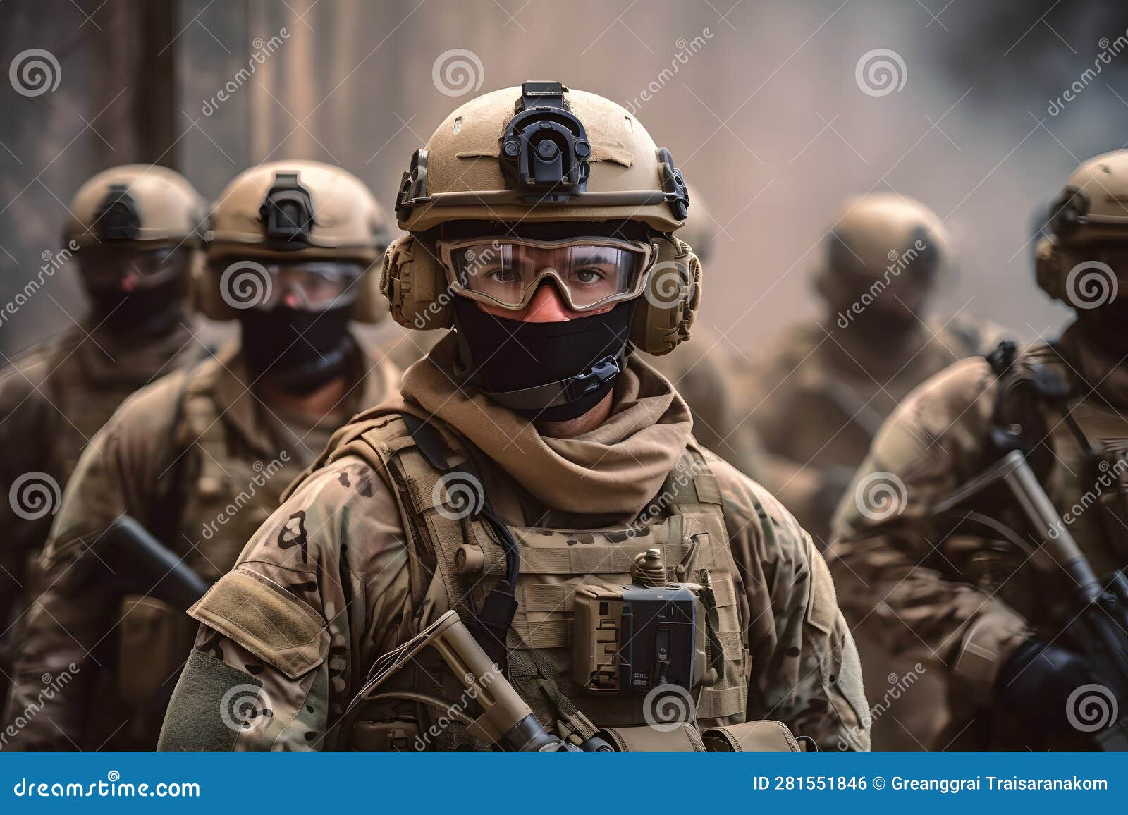 Army Soldier in Protective Combat Uniform. Special Operations Forces ...