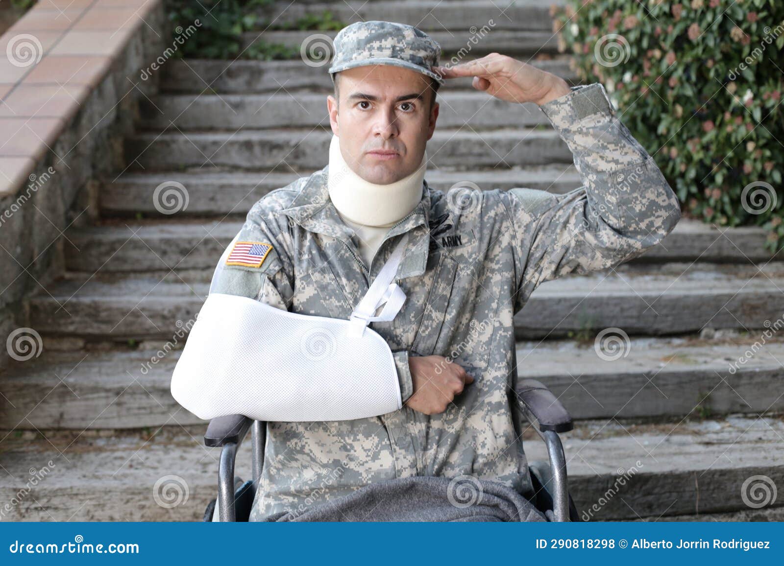 Army Soldier Recovering from an Accident Stock Photo - Image of care ...