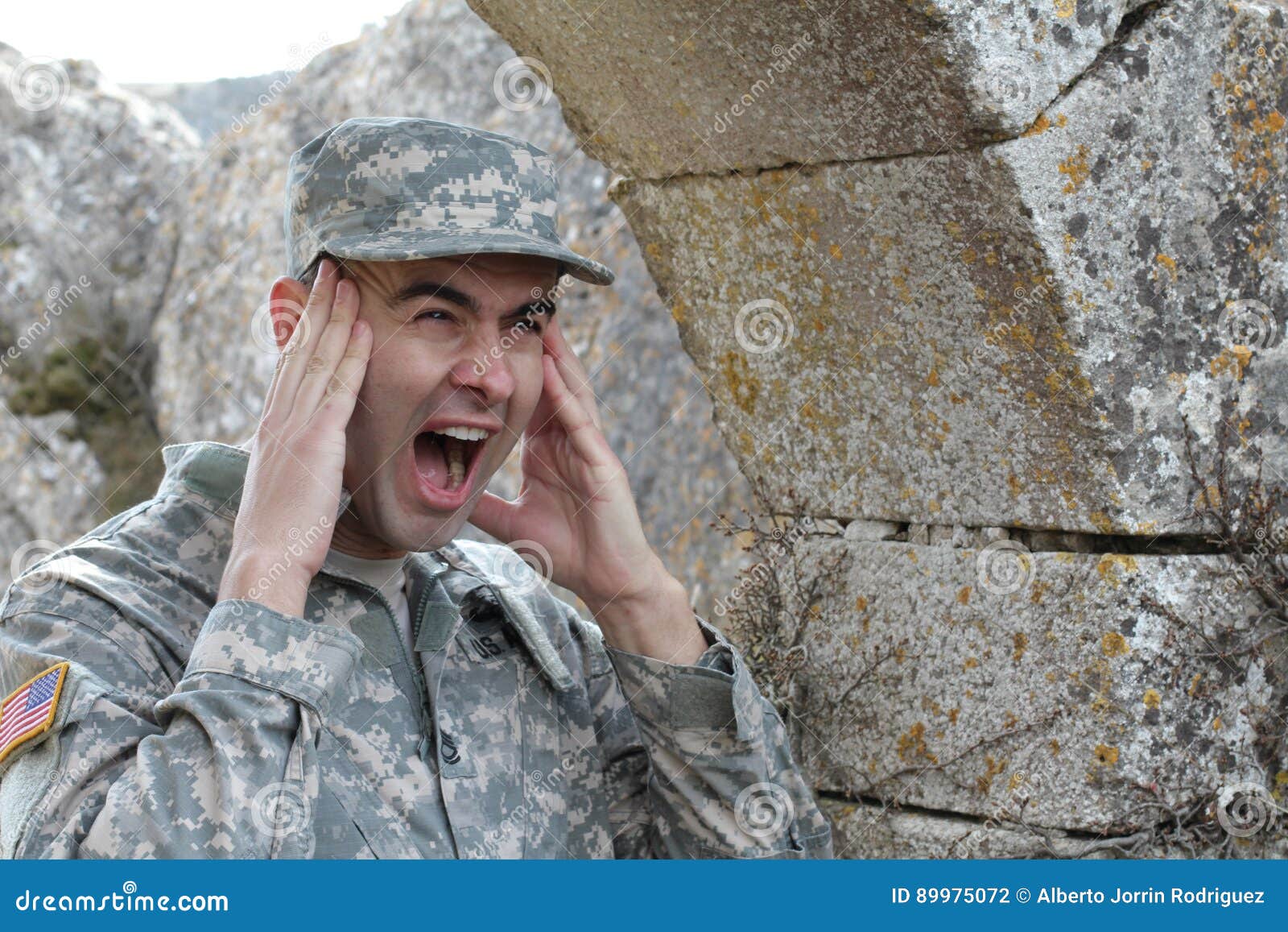 Army Commander Yelling