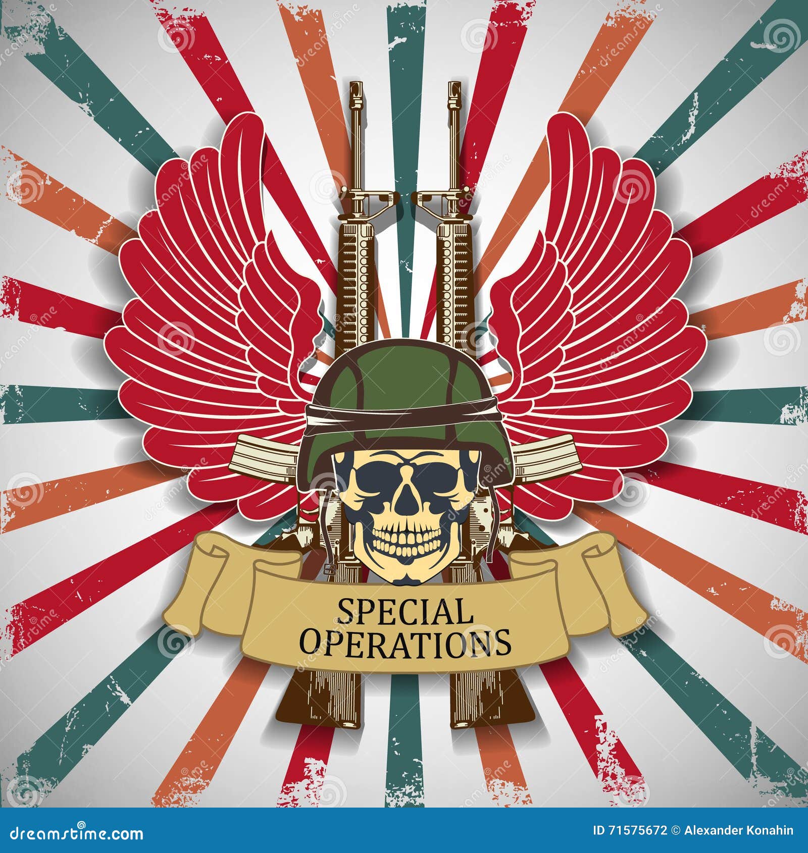 Army symbol stock vector. Illustration of emblem, battle - 71575672