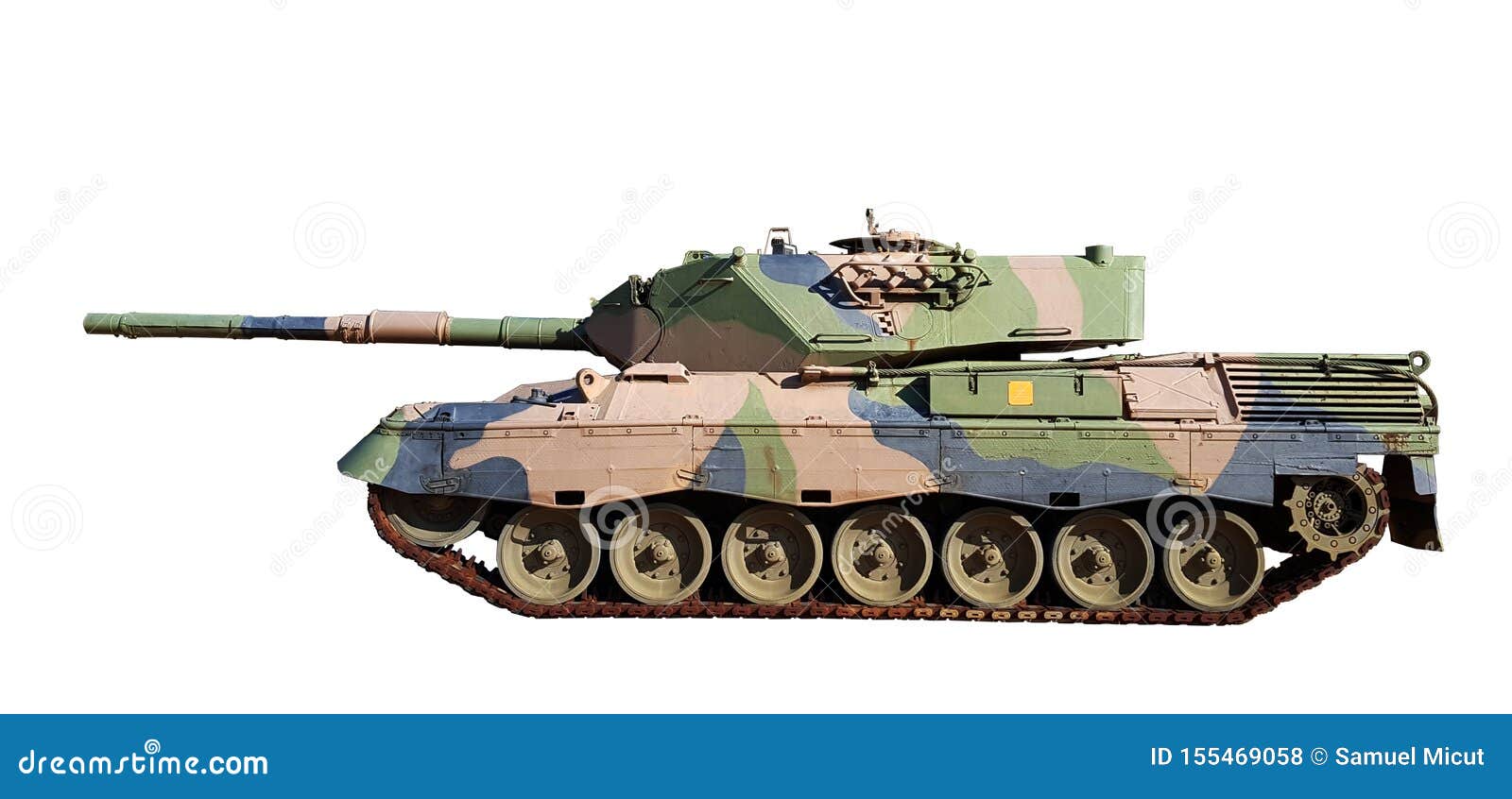 Military Tank Drawing Side View