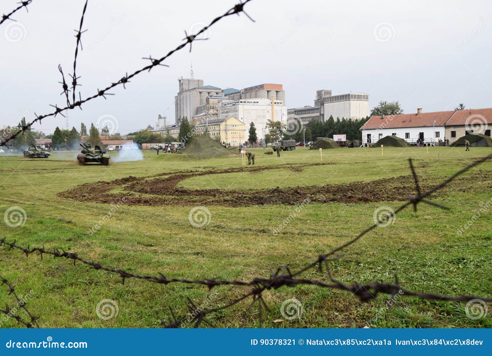 Army tanks in the field stock image. Image of equipment - 90378321
