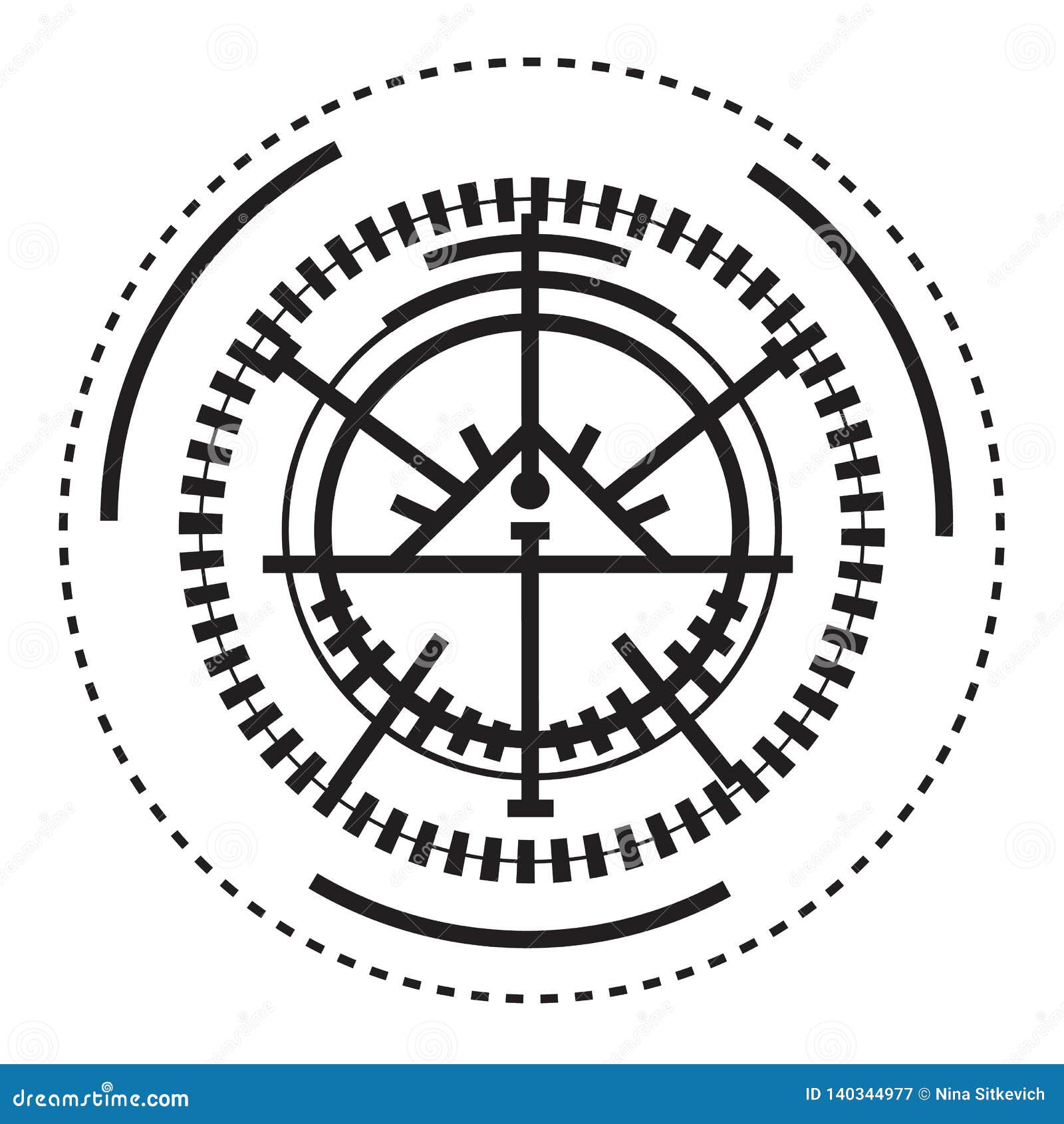 Army Target Icon, Simple Style Stock Vector - Illustration of mark ...