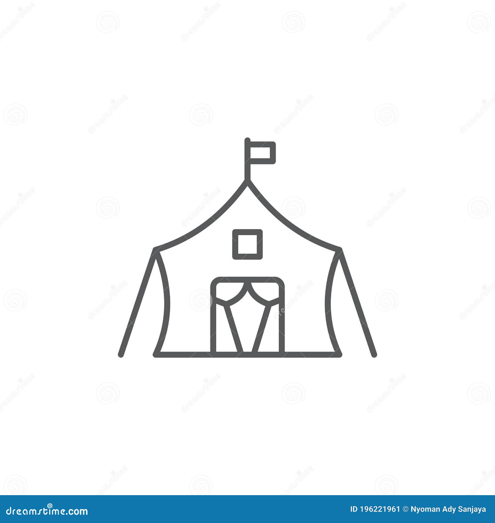 Army Tent Vector Icon Symbol Isolated on White Background Stock Vector ...
