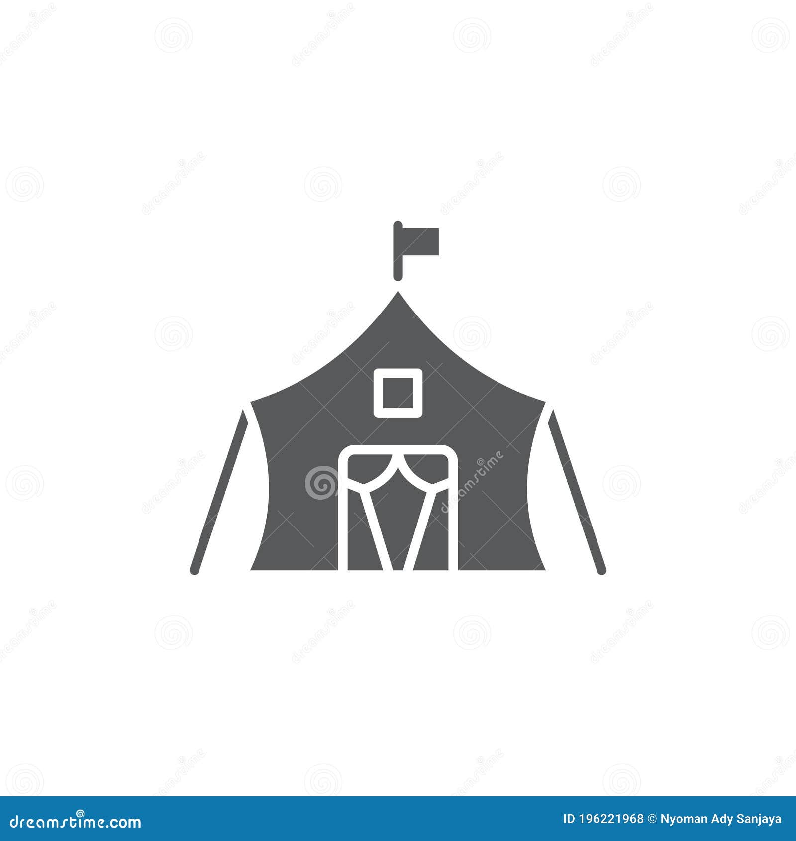 Army Tent Vector Icon Symbol Isolated on White Background Stock Vector ...